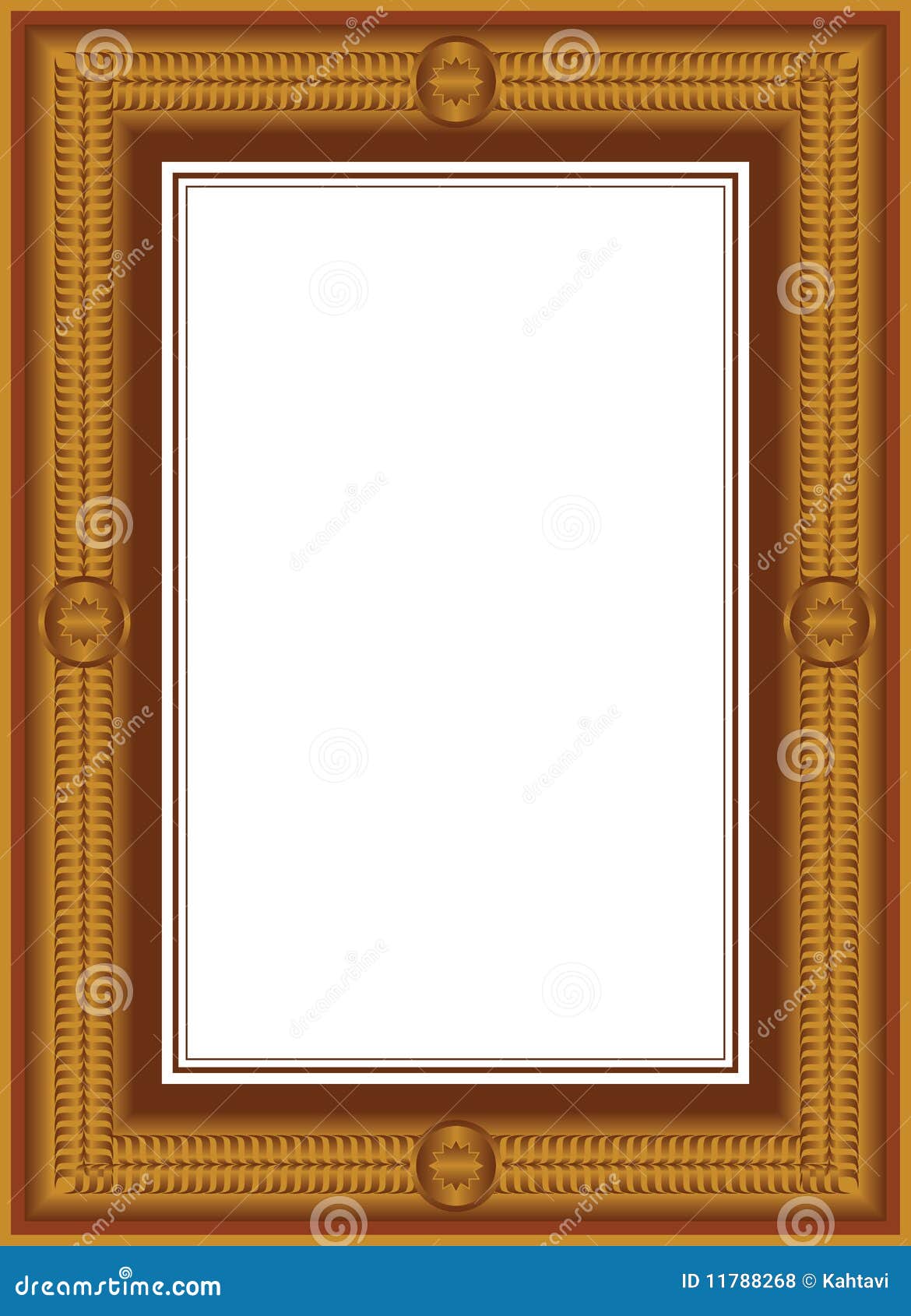 Vector vintage frames stock vector. Illustration of golden - 11788268