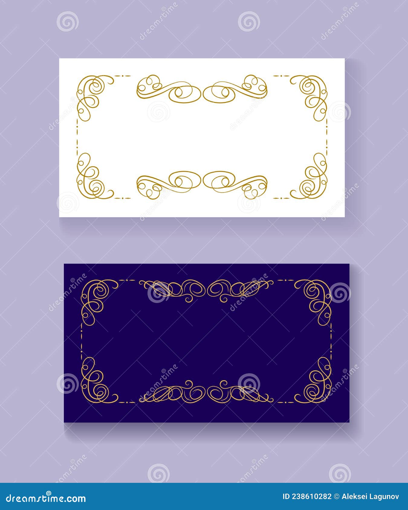 Vector Vintage Frames, Elegant Card Templates, Isolated Borders ...