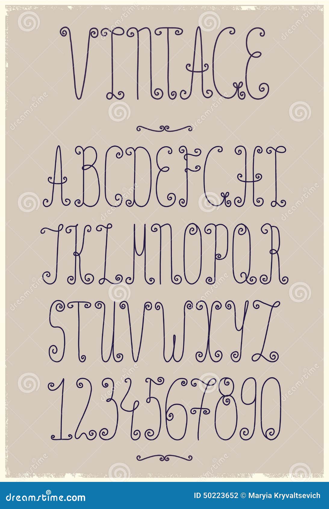 Old Handwriting Font Numbers