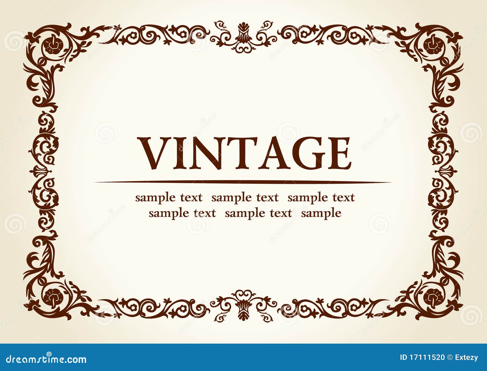 Vector Vintage Heraldic Imperial Frame Stock Vector - Illustration of ...