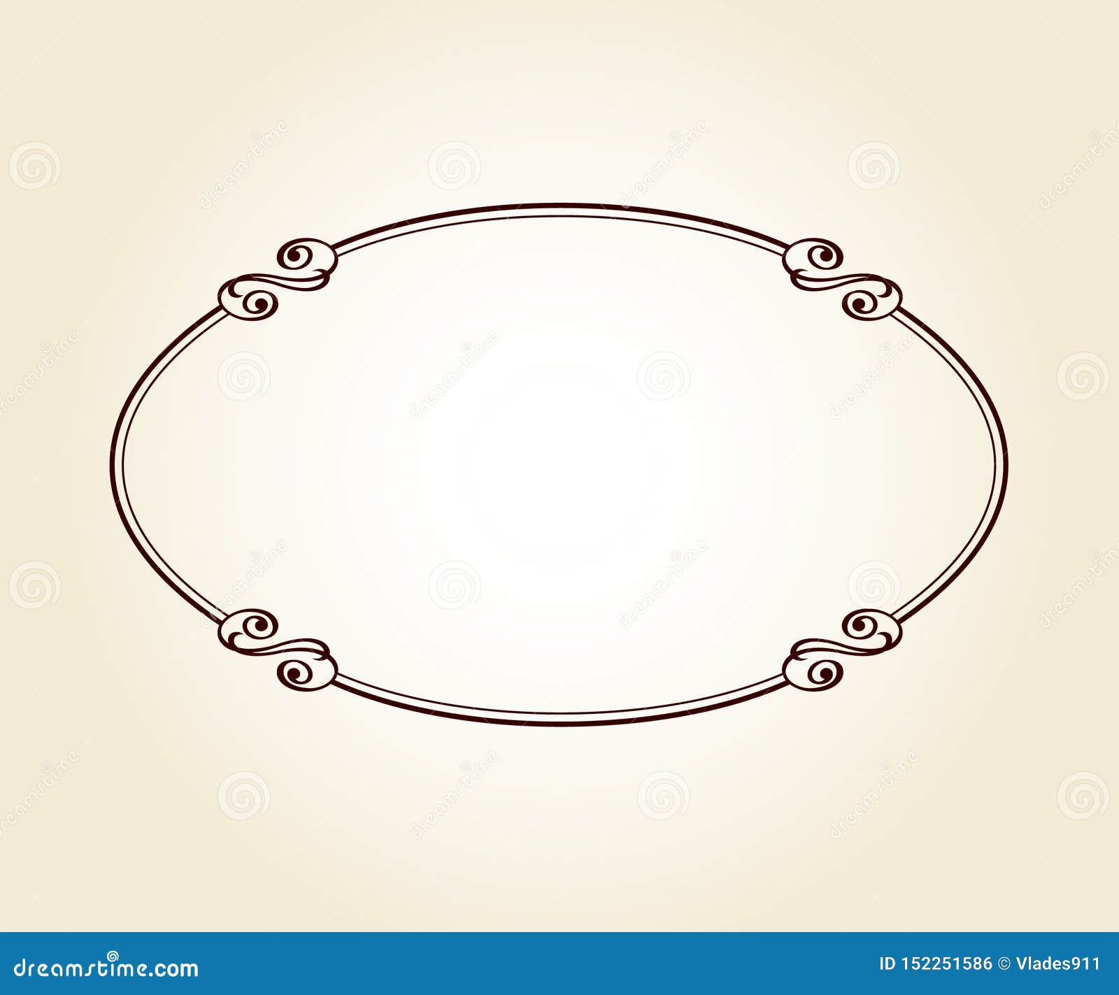 Vector Vintage Horizontal Frame with Place for Text.Vector Illustration ...