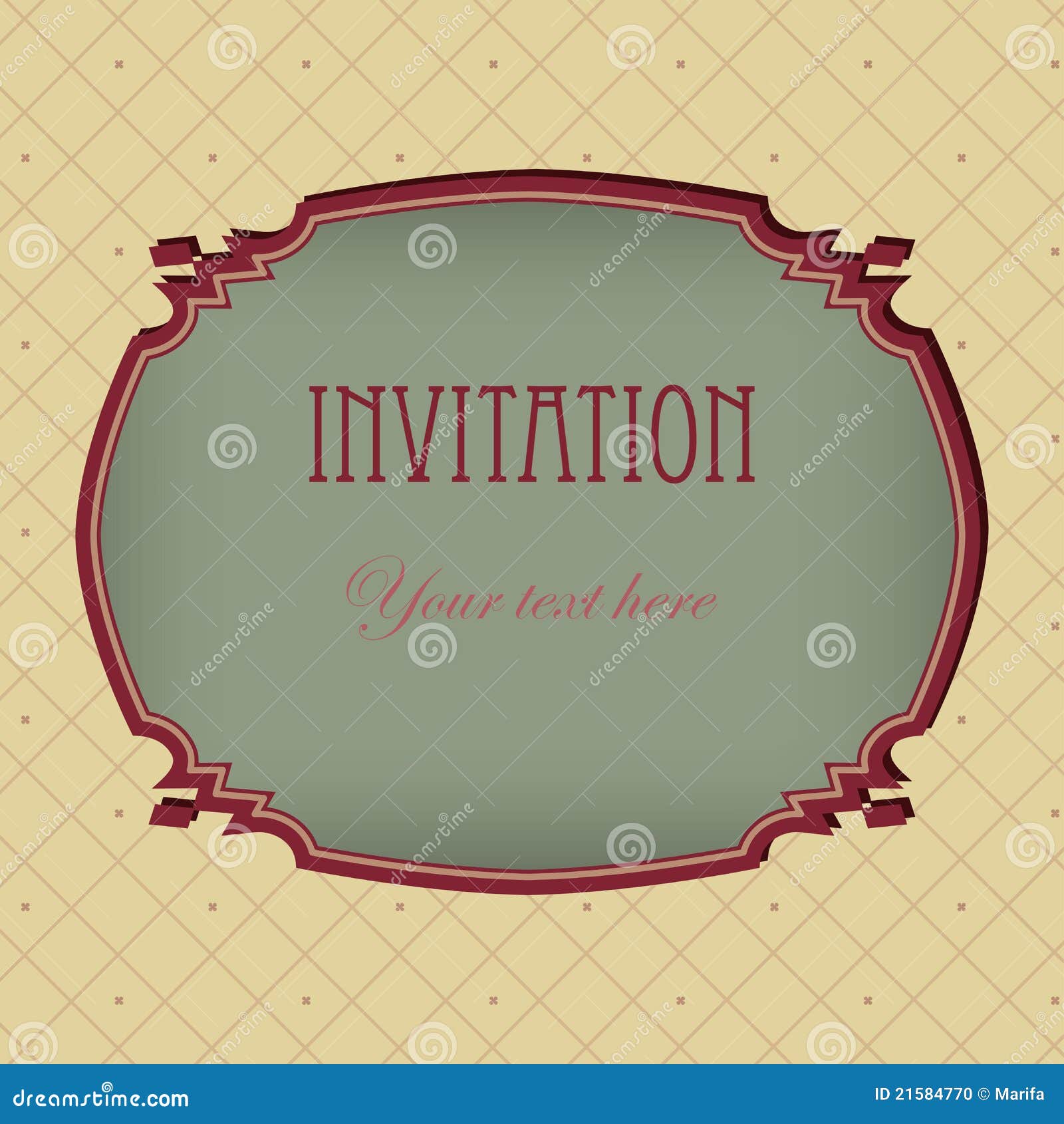 Vector Vintage Invitation Grunge Card Stock Vector - Illustration of ...
