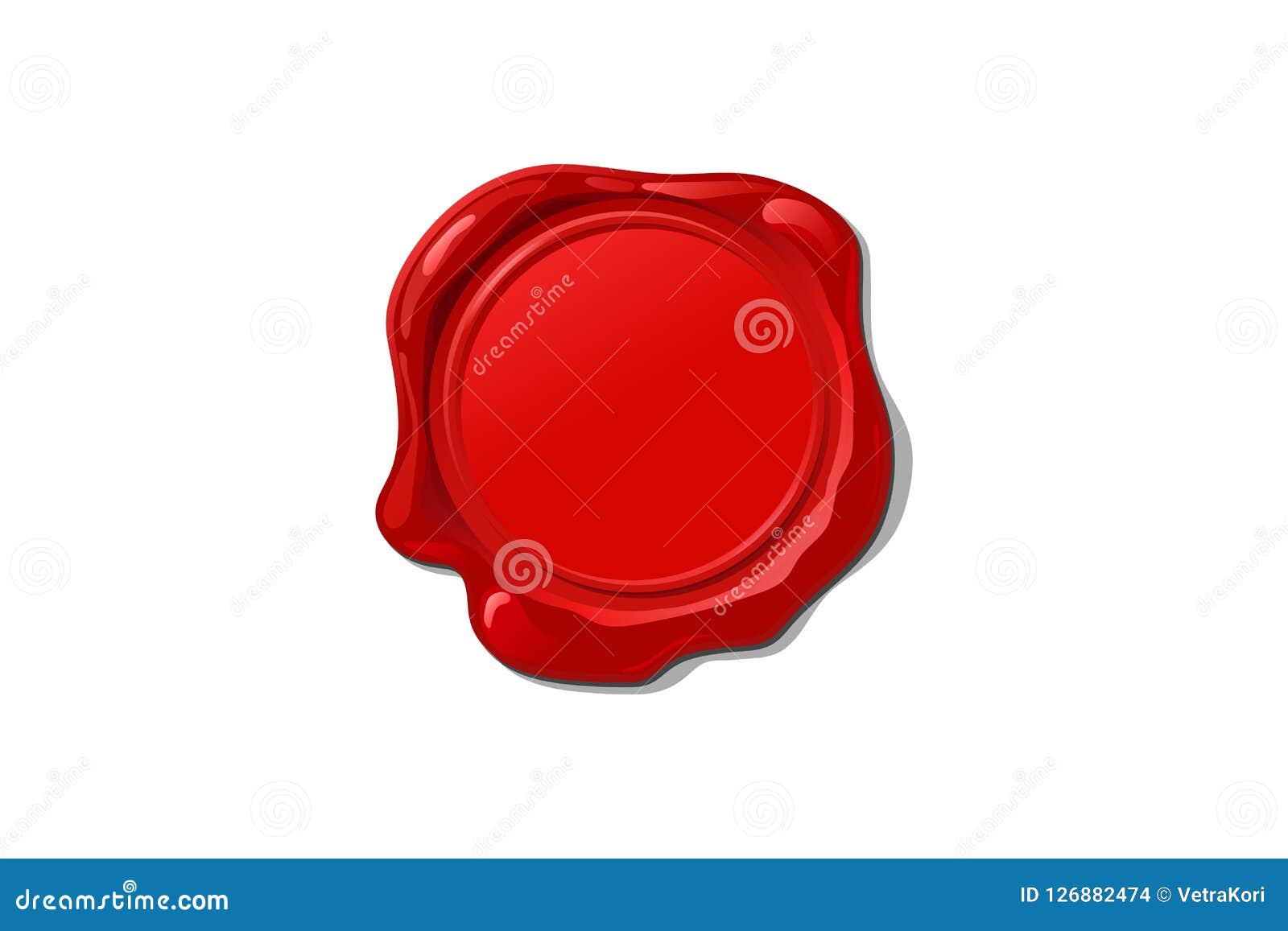 Vector Wax Seal Stamp Shape Stock Vector - Illustration of certificate ...