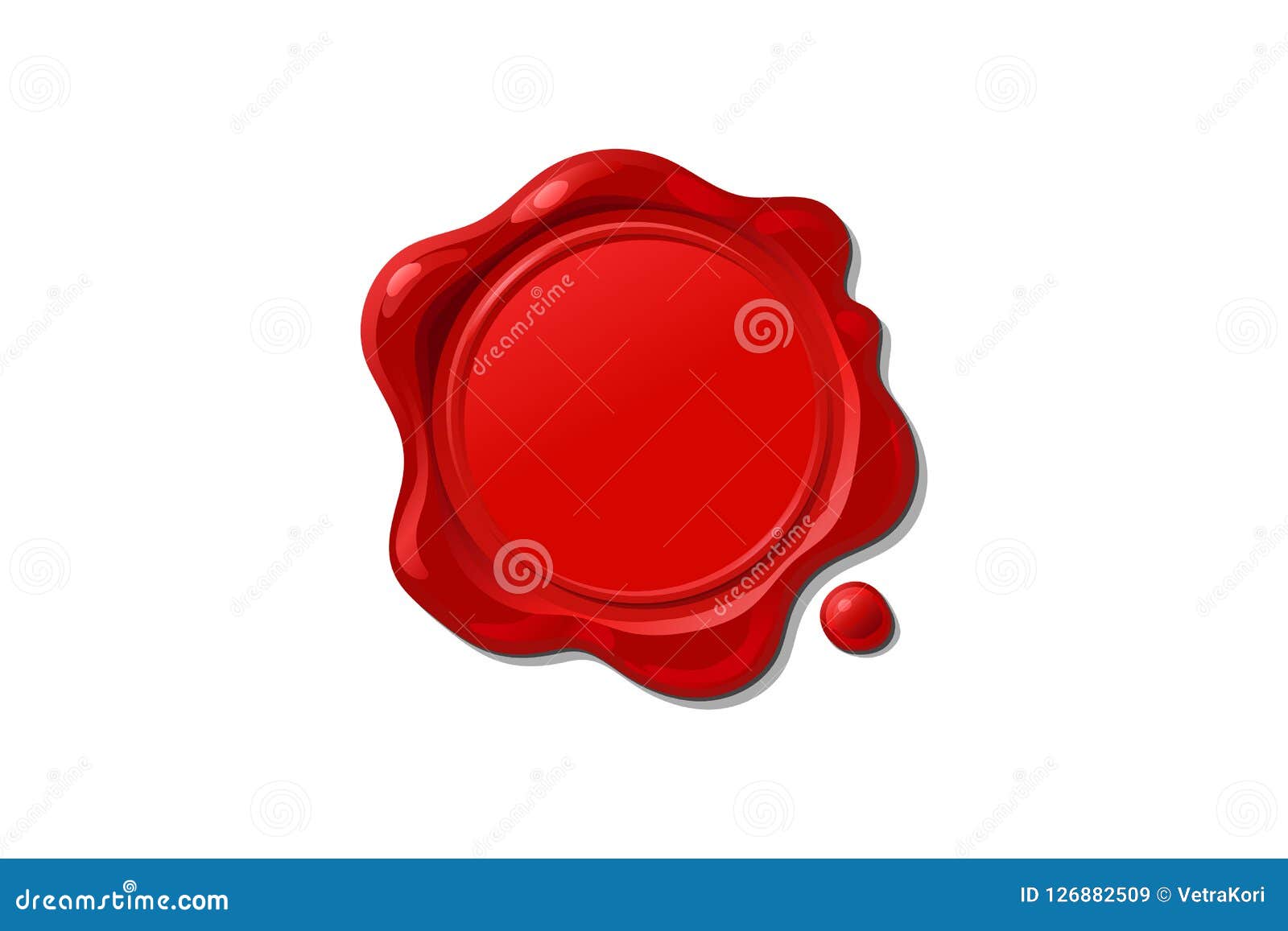 Vector Wax Seal Stamp Shape Stock Vector - Illustration of cartoon ...