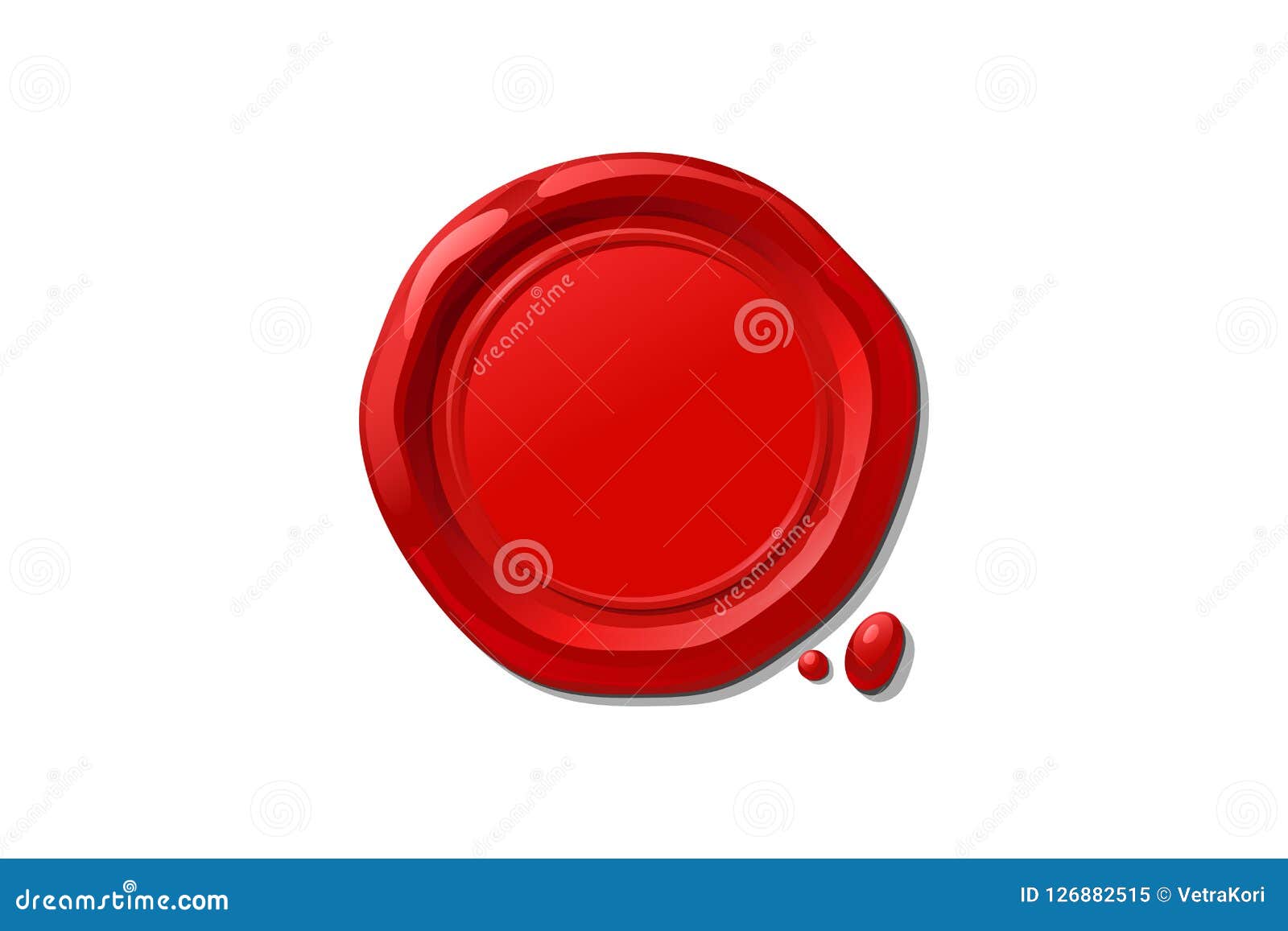 Vector Wax Seal Stamp Shape Stock Vector - Illustration of label ...