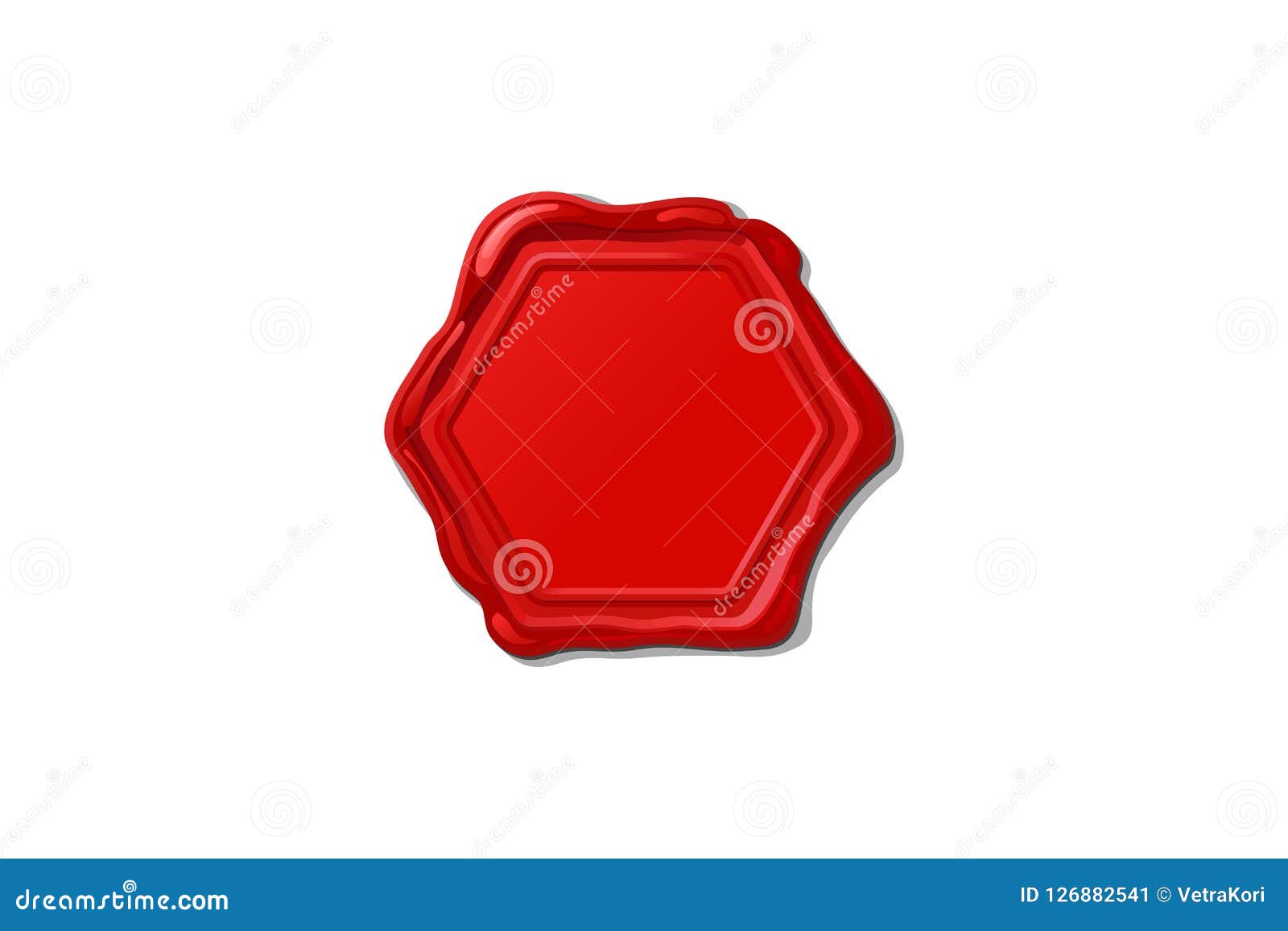 Vector Wax Seal Stamp Shape Stock Vector - Illustration of chop, label ...