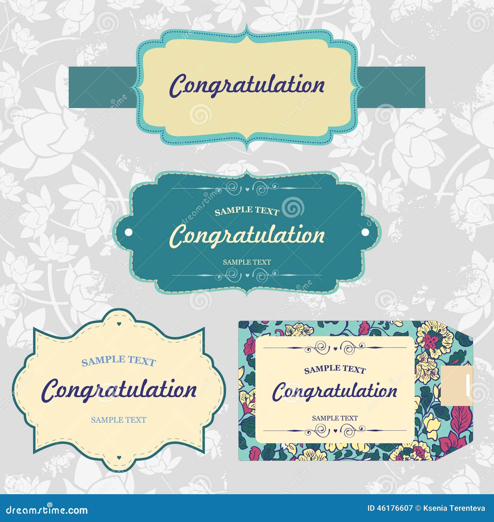 Vector Vintage Labels. Scrapbooking Elements Stock Vector ...