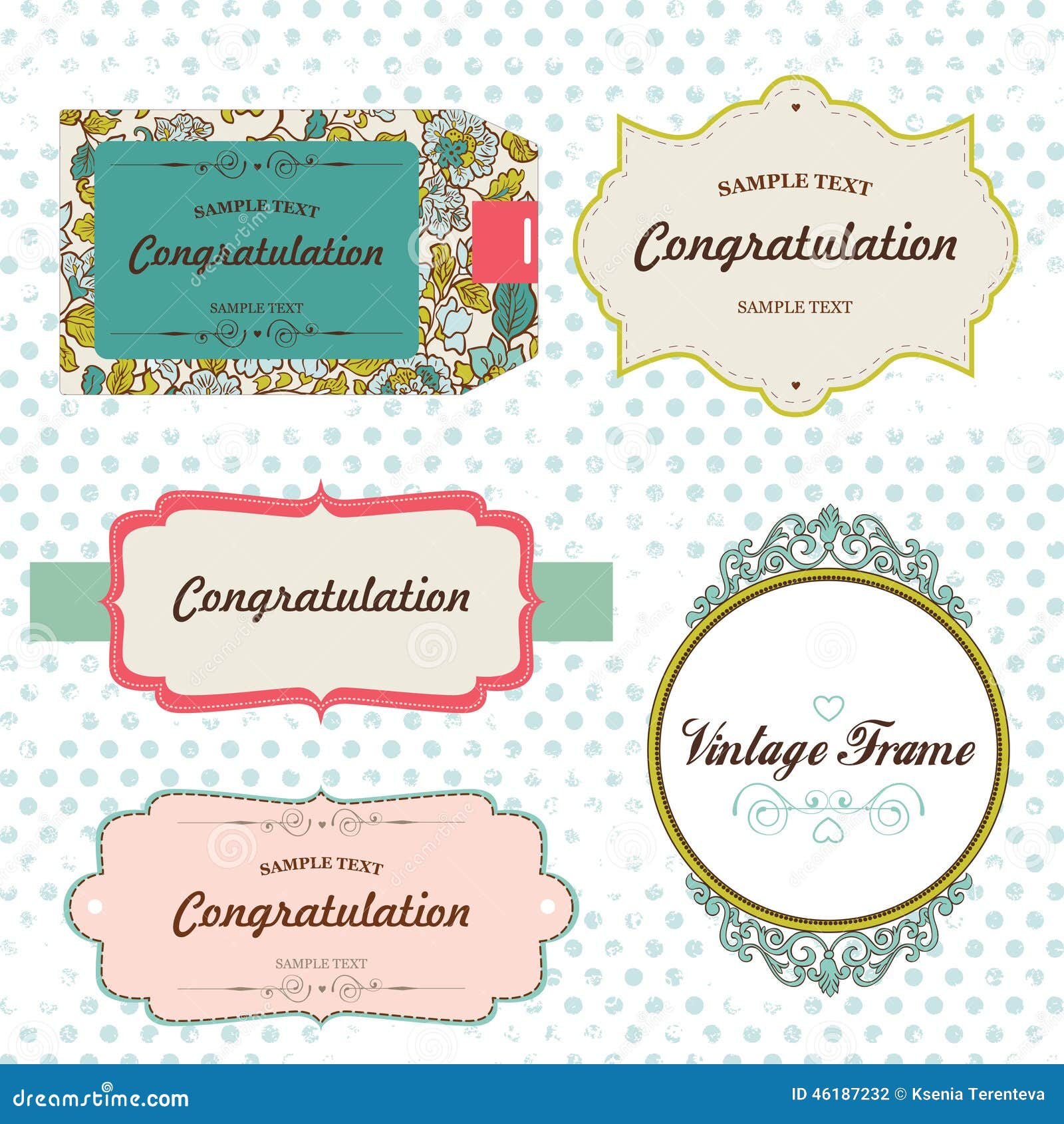 Vector Vintage Labels. Scrapbooking Elements Stock Vector ...