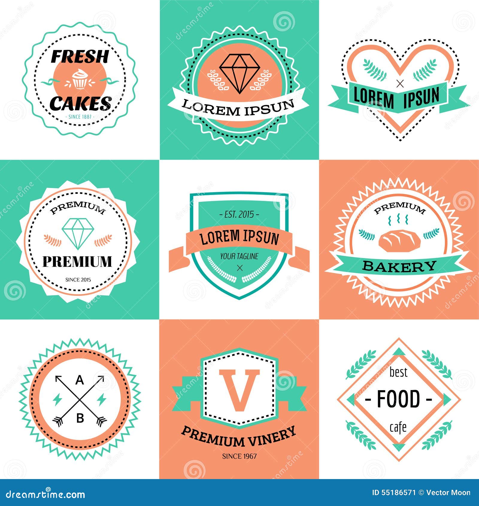 Vector Vintage Logo Design Elements. Vintage Retro Stock Vector ...