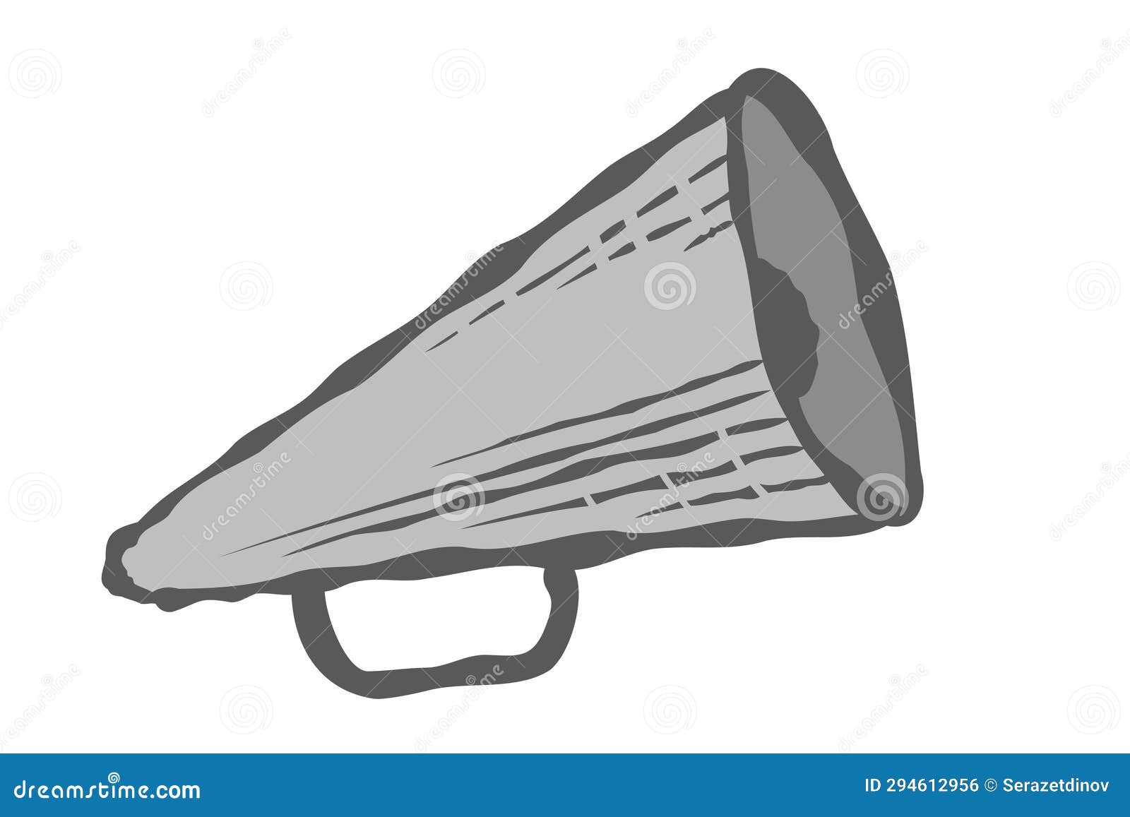 Vector Vintage Megaphone in Sketch Style. Retro Megaphone Icon Stock ...