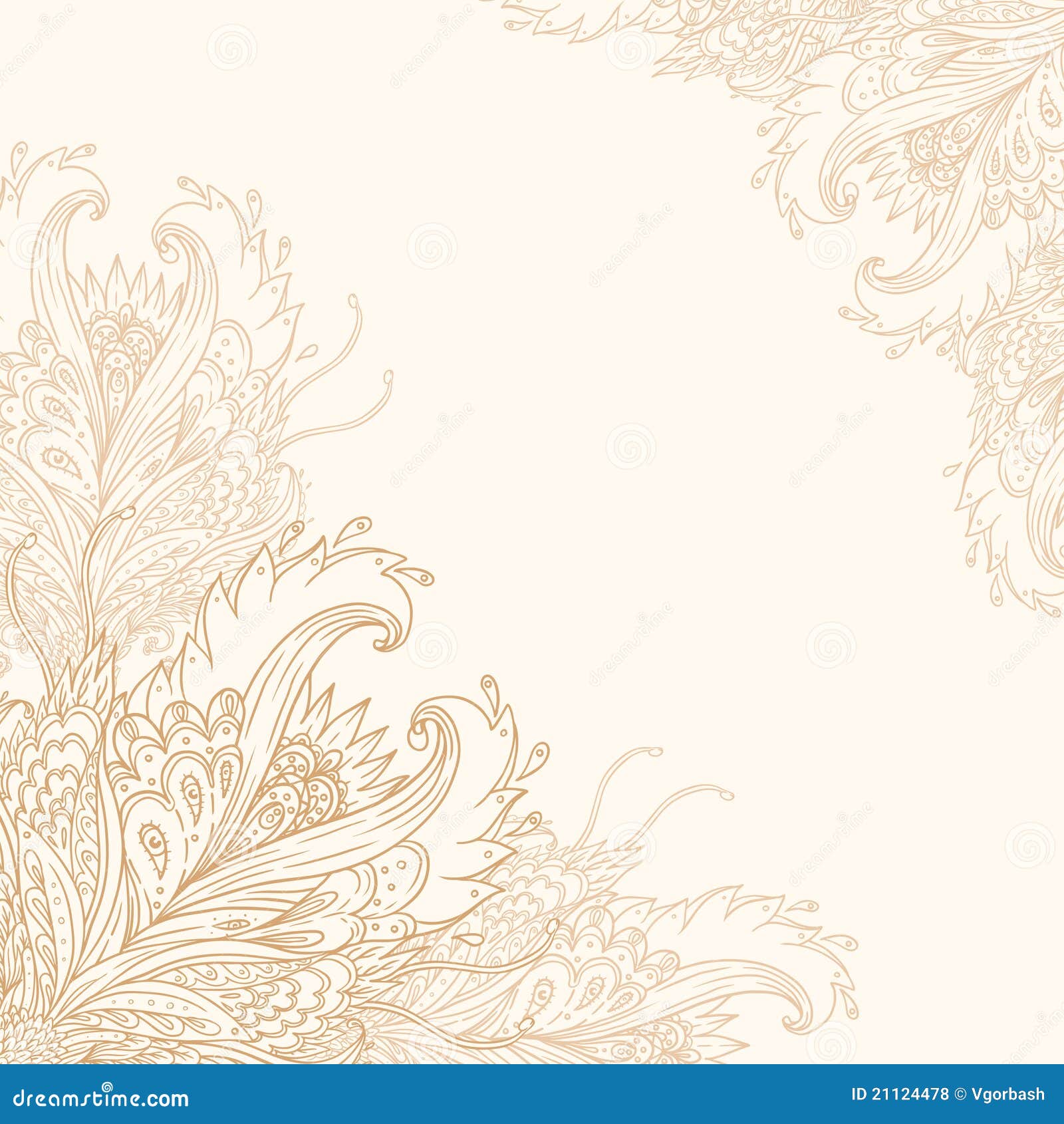 Vector Vintage Ornate Background Stock Vector - Illustration of ornate ...
