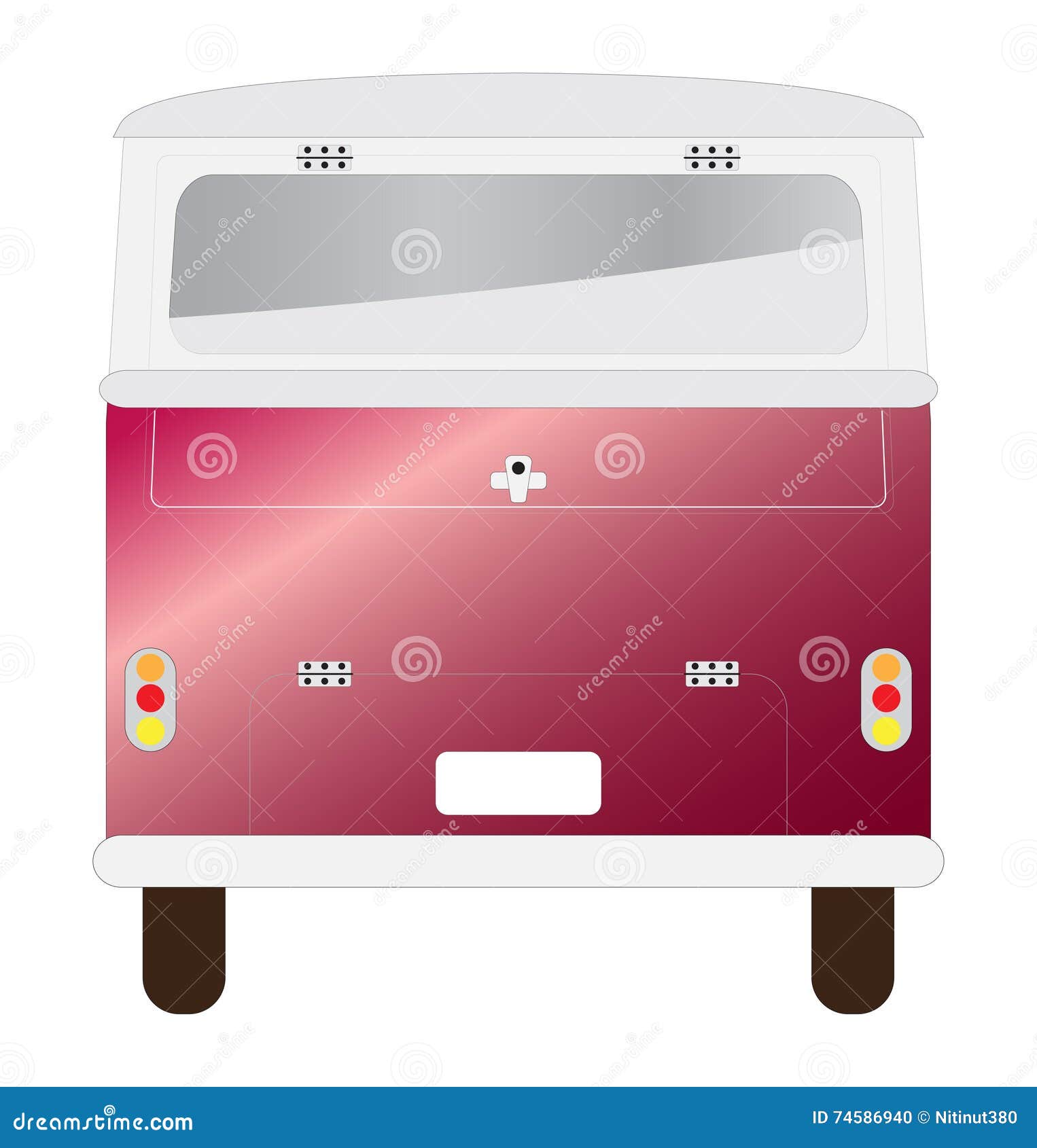 Vector of Vintage Passenger Van Car Stock Vector - Illustration of ...