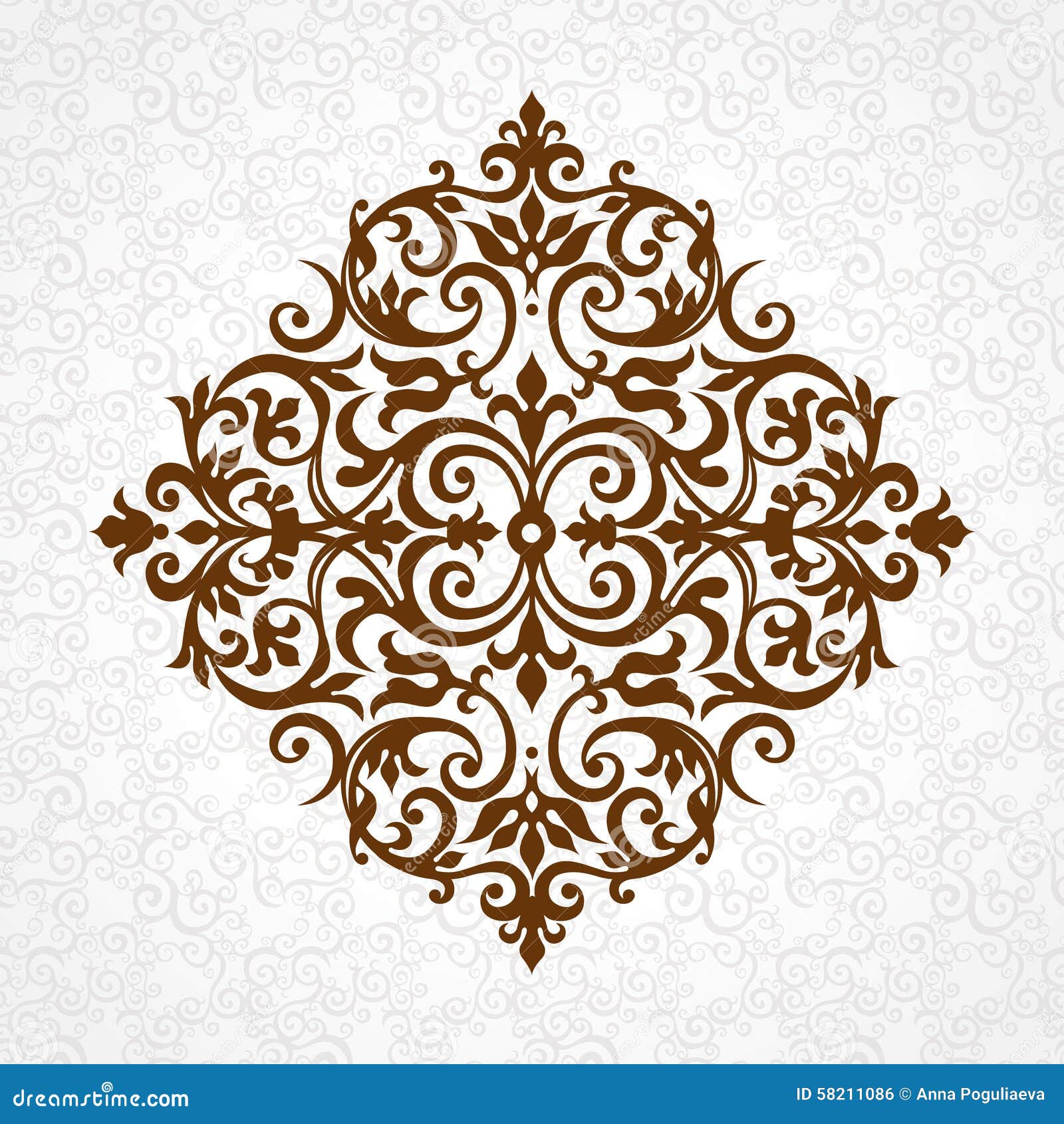 Vector Vintage Pattern in Victorian Style. Stock Vector - Illustration ...