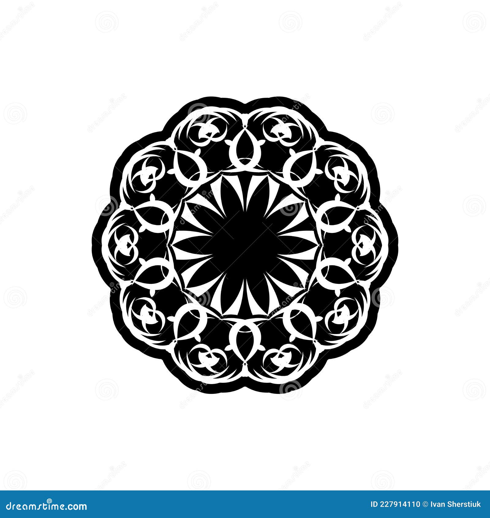 Vector Vintage Pattern in Victorian Style in Shape of a Circle. Ornate ...