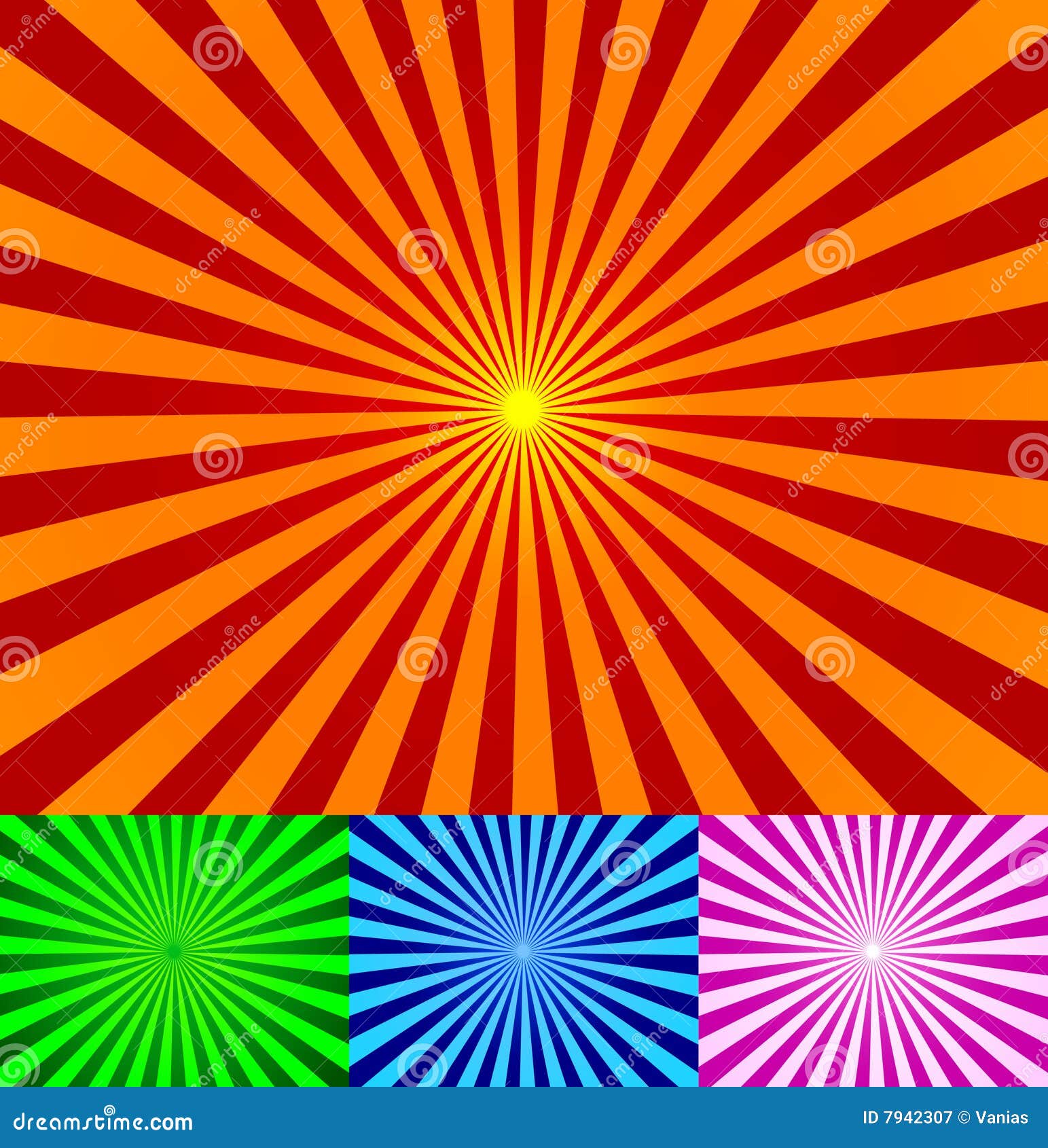 Vector Vintage Rays Background Stock Illustration - Illustration of ...