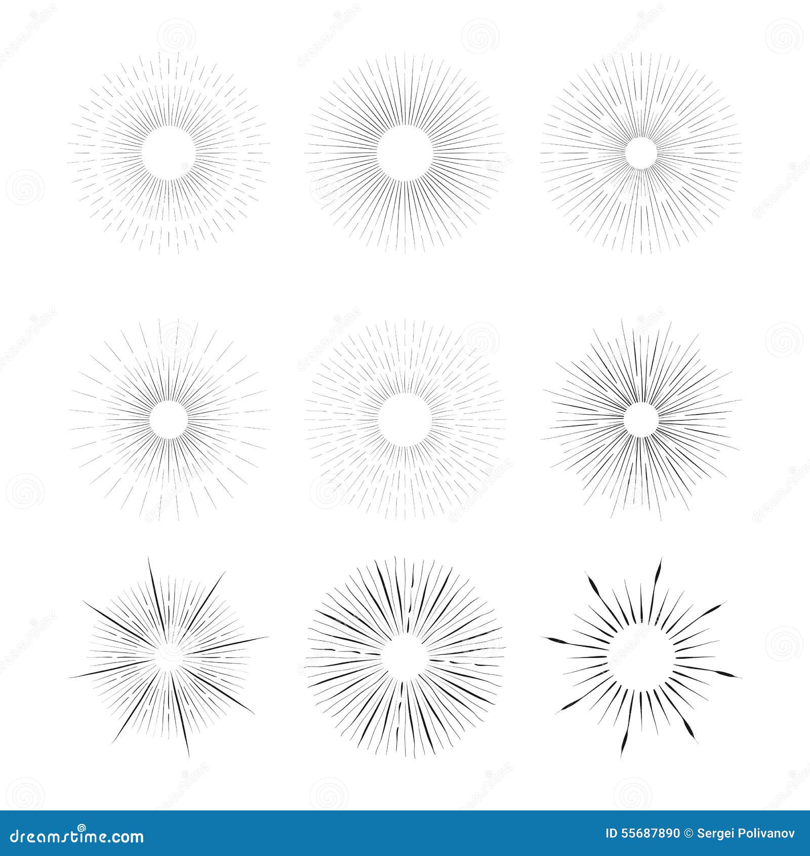 Vector Vintage Rays Design Elements Stock Illustrations – 1,781 Vector ...