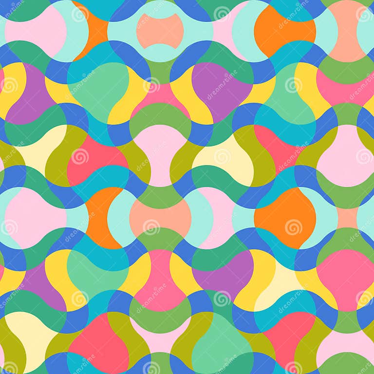 Vector Vintage Seamless Abstract Psychedelic Pattern Vector Pattern For Holidays In Retro