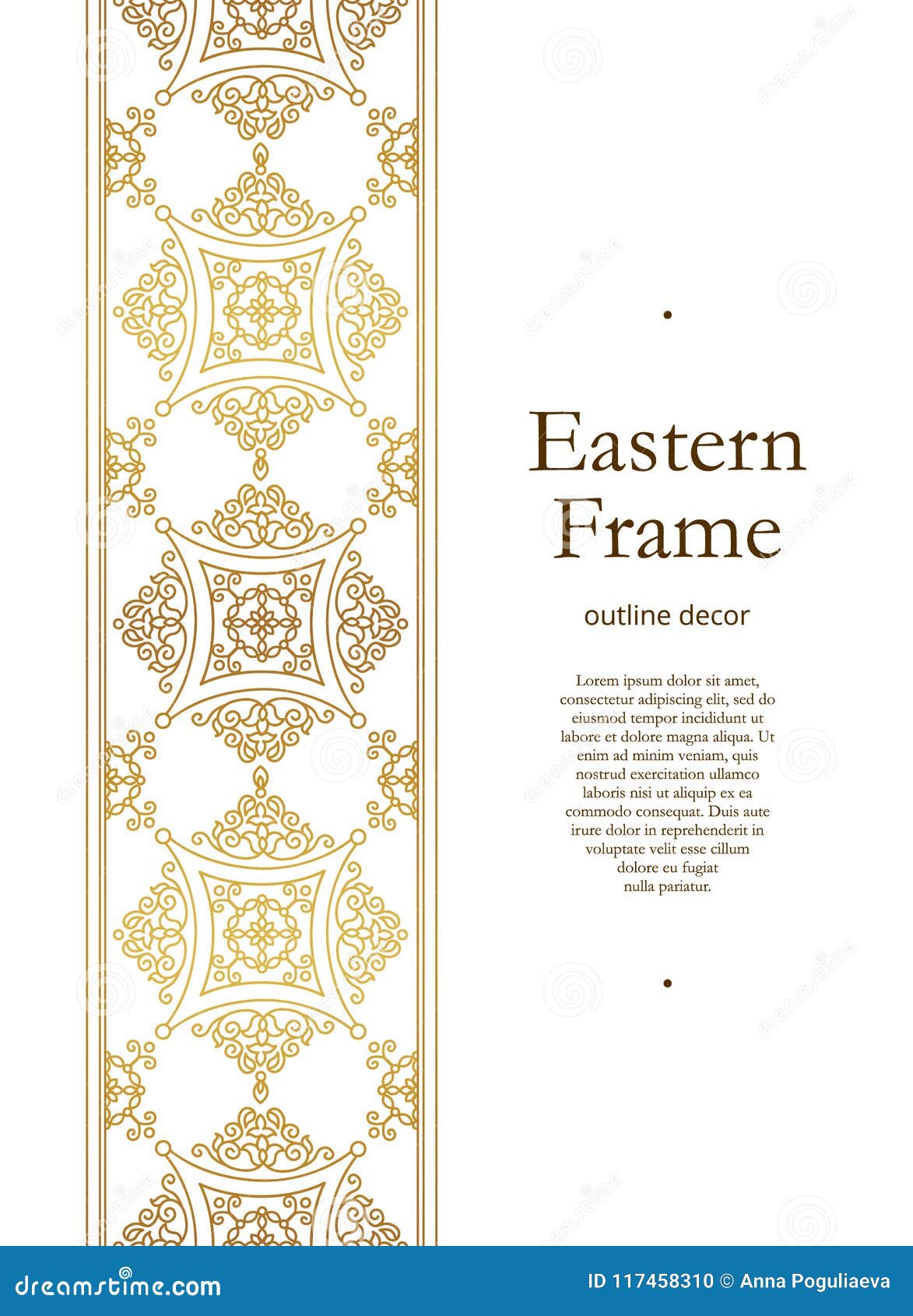 Vector Vintage Seamless Border in Eastern Style. Stock Vector ...