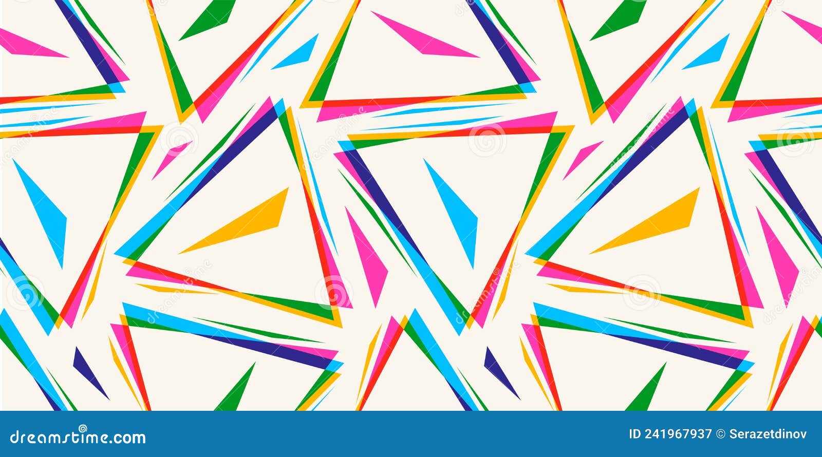 Vector Vintage Seamless Pattern Of Colorful Pyramid With Eye In 90`s ...