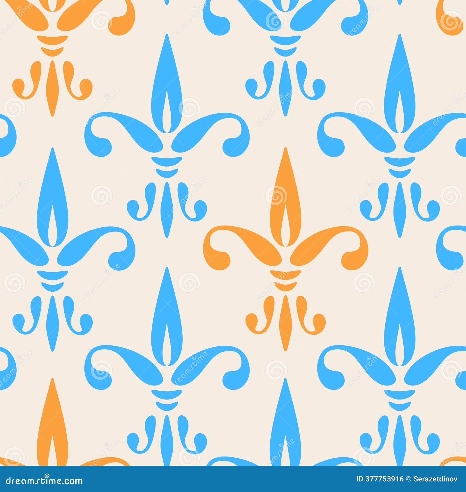 Fleur-de-lis Royal French Lilly Flower Seamless Patterns. Fleur-de-lys Backdrop For Interior ...