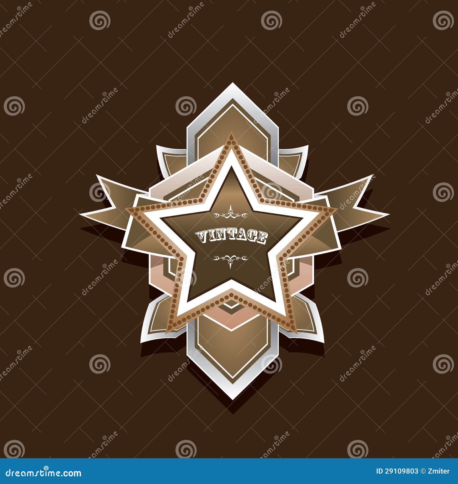 Vector Vintage Star Label Retro Style Stock Vector - Illustration of ...