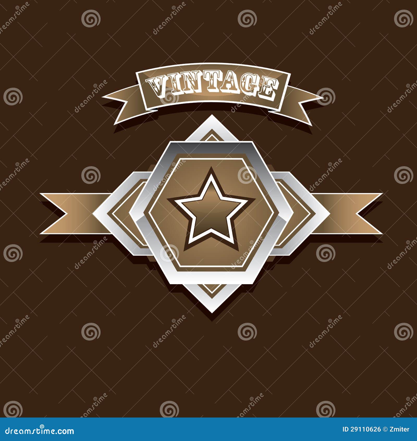 Vector Vintage Star Label Retro Style Stock Vector - Illustration of ...