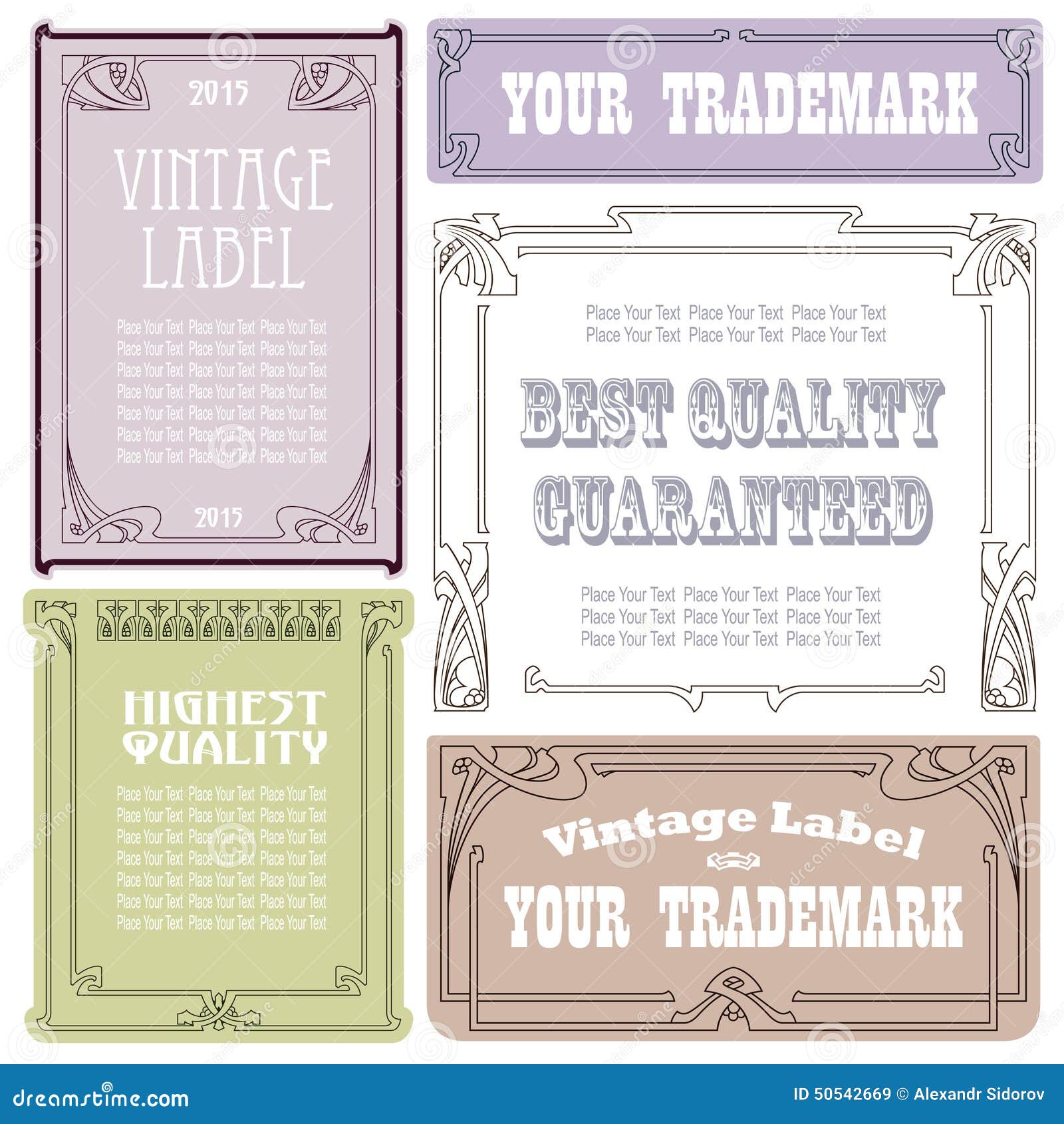 Vector Vintage Style Labels and Tags on Different Versions Stock Vector ...
