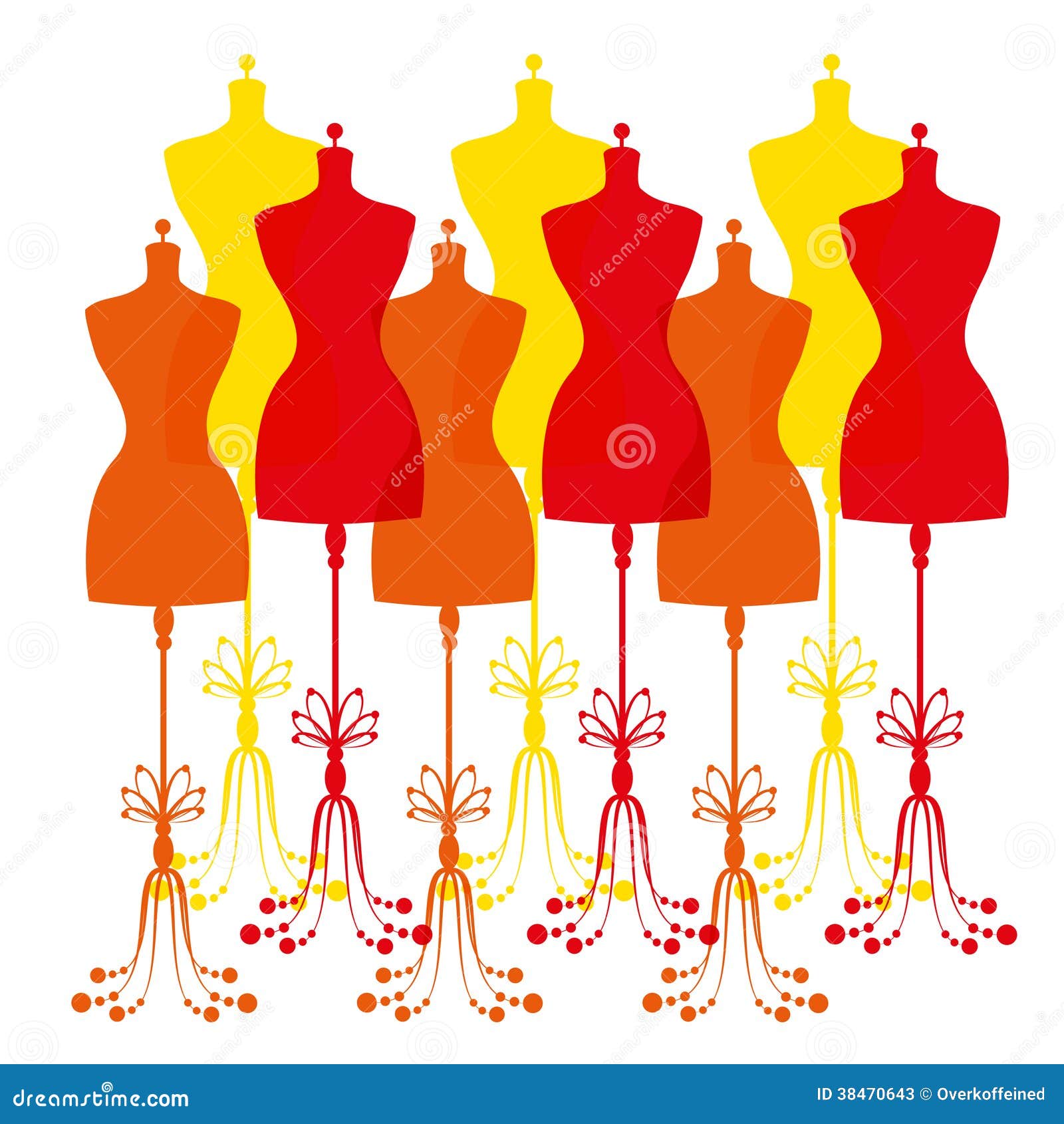 Vector Vintage Tailor S Mannequin Stock Vector - Illustration of female ...