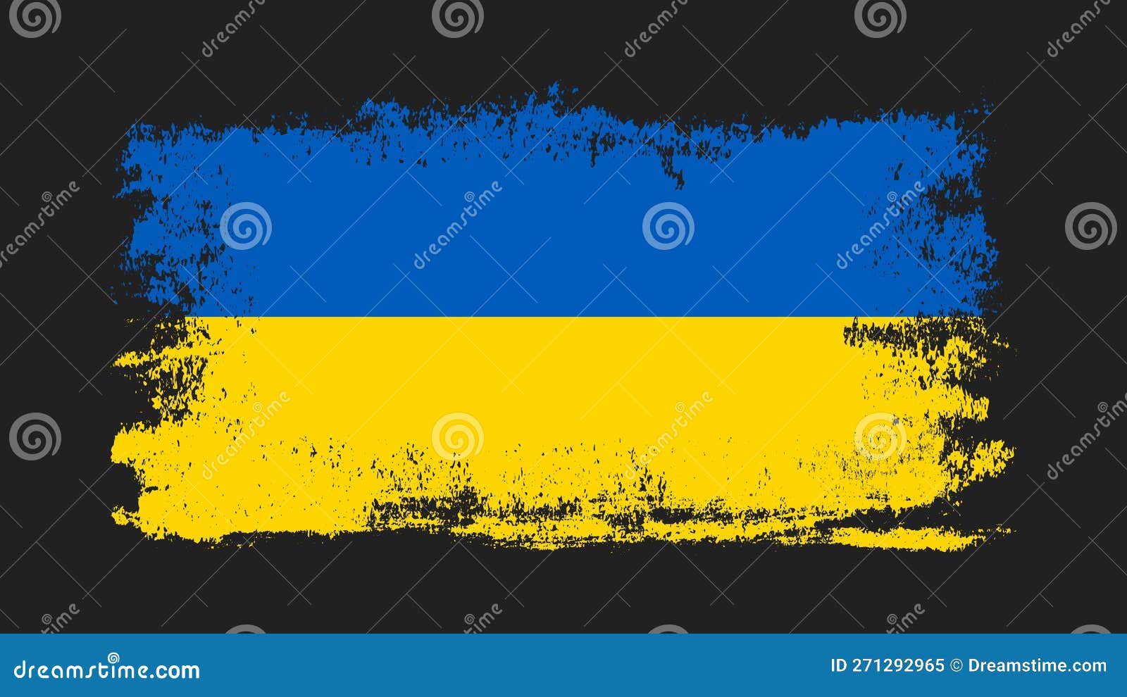 Vector Vintage Ukraine Flag. Drawing Flag of Ukraine in Grunge Style ...