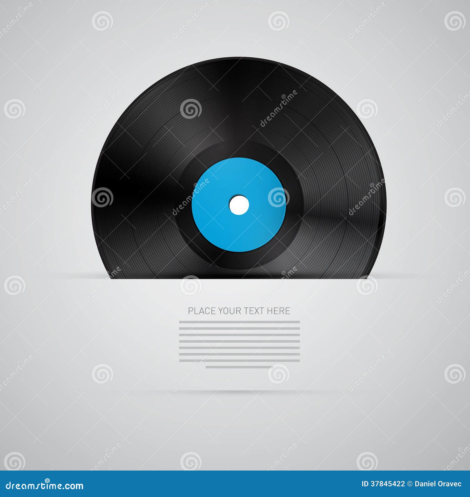 Vector Vinyl Record Disc stock vector. Illustration of scratch - 37845422