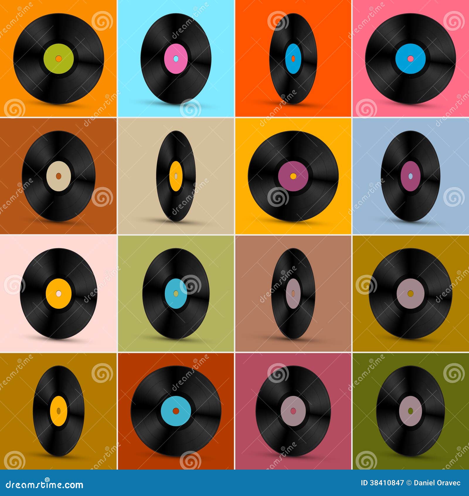 Vector Vinyl Record Disc Background Stock Vector - Illustration of ...