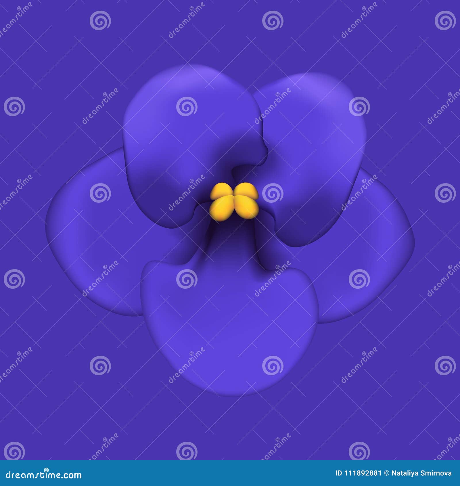 Vector violet flower stock vector. Illustration of cover - 111892881