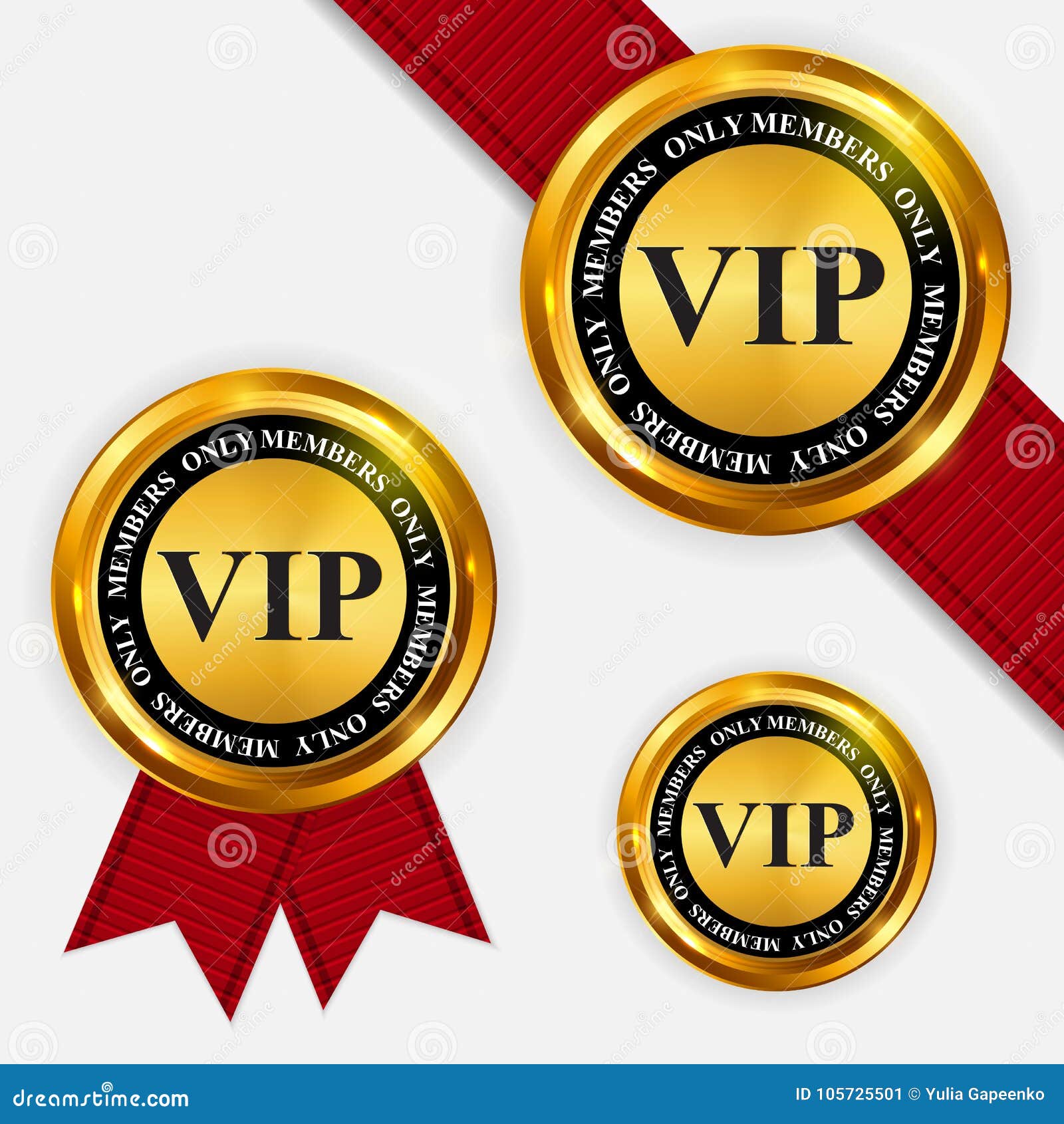 Vector VIP Members only Gold Sign, Label Template Stock Vector ...