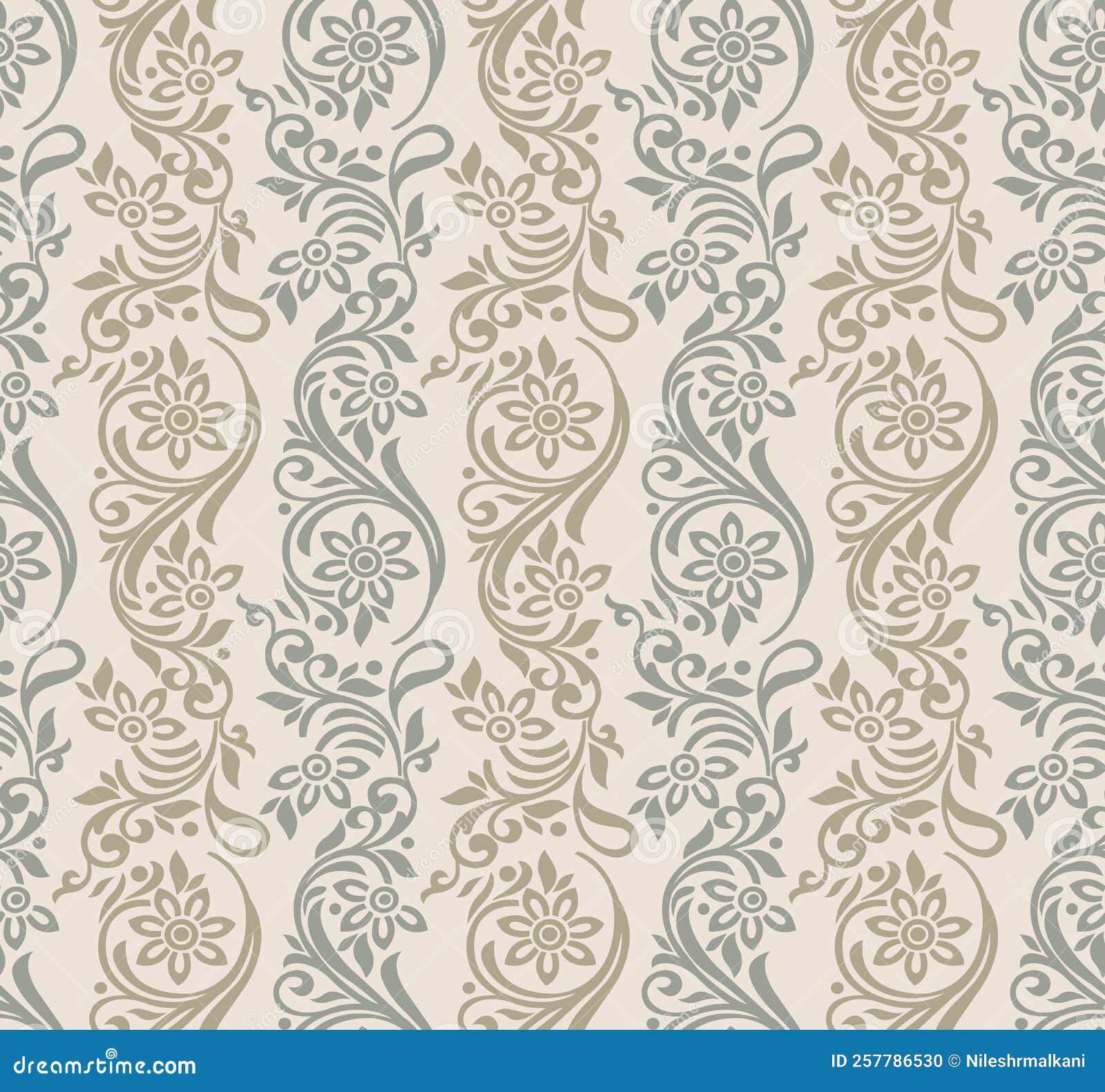 Vector Vertical Floral Wallpaper Design Stock Vector - Illustration of ...