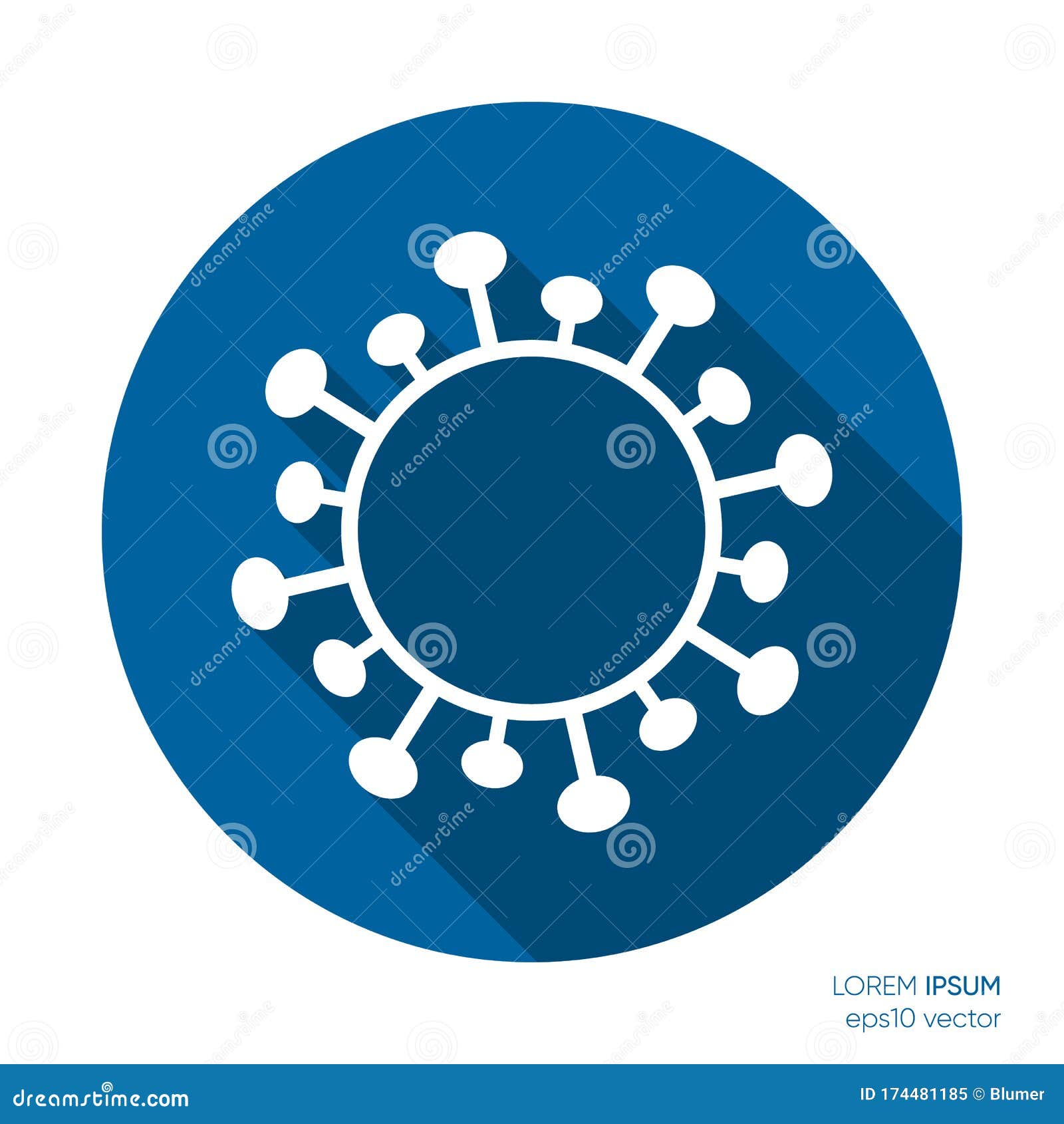Vector Virus Icon Virology and Medicine Symbol Stock Vector ...