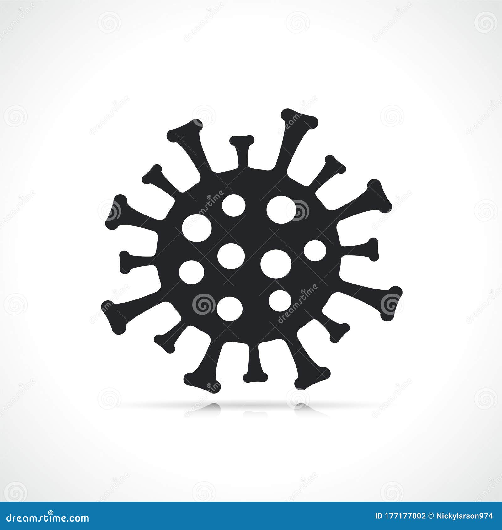 Vector Virus Symbol Icon Isolated Stock Vector - Illustration of ...
