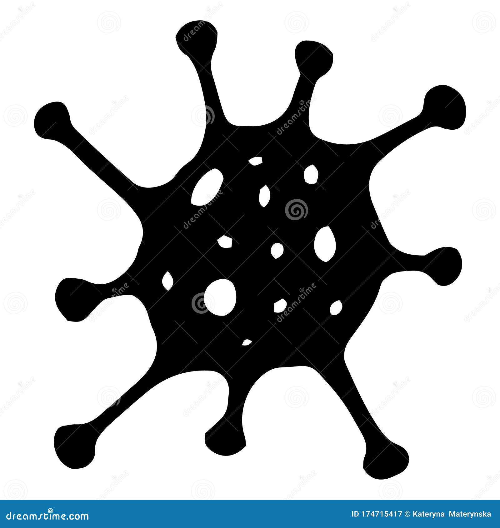 Vector Virus on White Background. Virus Flat Icon Stock Illustration ...