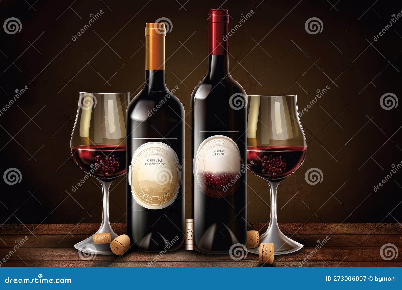 Vector Visual of Wine Bottle Cup and Drinking Glass. Generative Ai ...