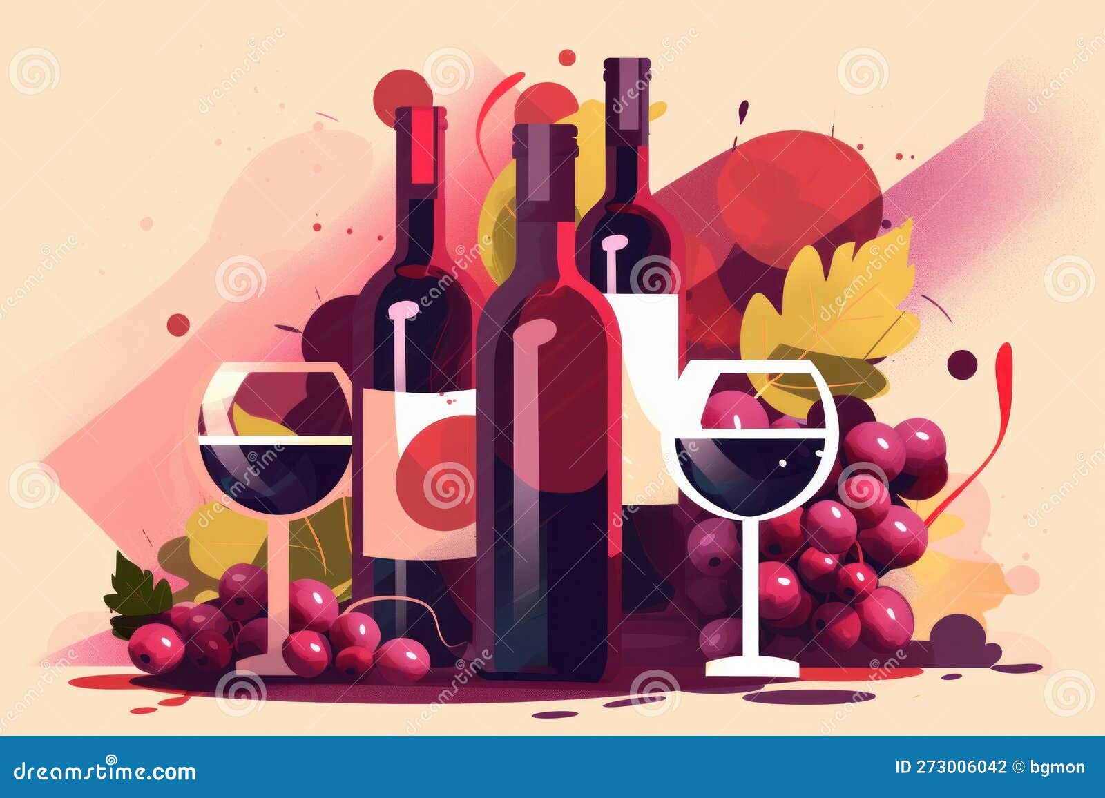 Vector Visualization Showing a Wine Bottle. Generative Ai Stock ...