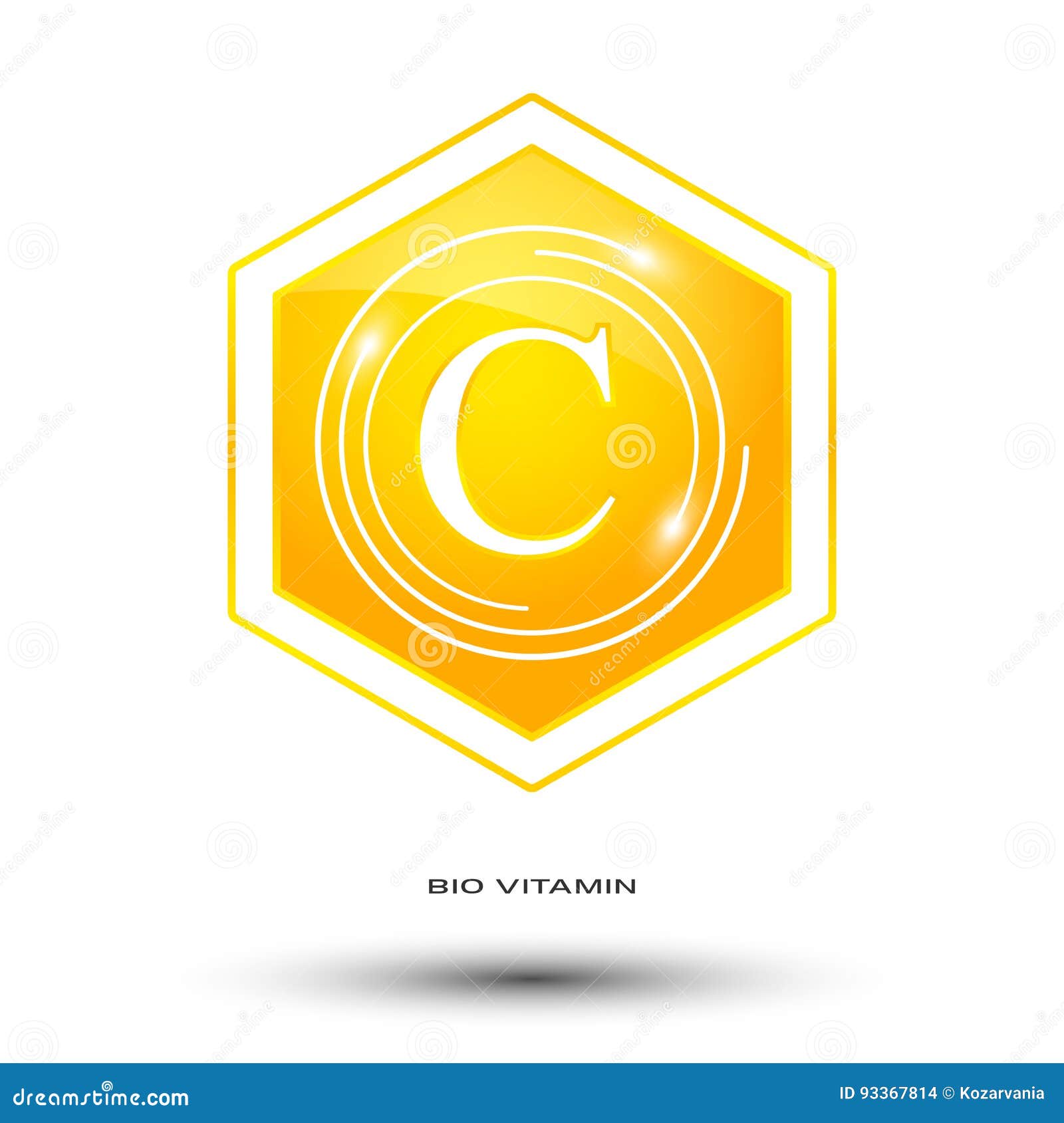Vector vitamin sign stock vector. Illustration of medicine - 93367814