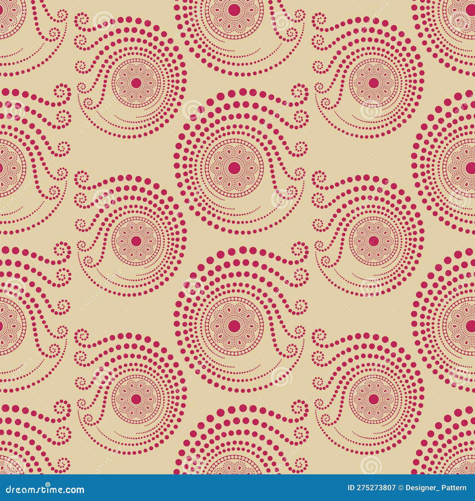 Vector Viva Magenta Half Drop Spiral Geometric Repeat Seamless Pattern ...