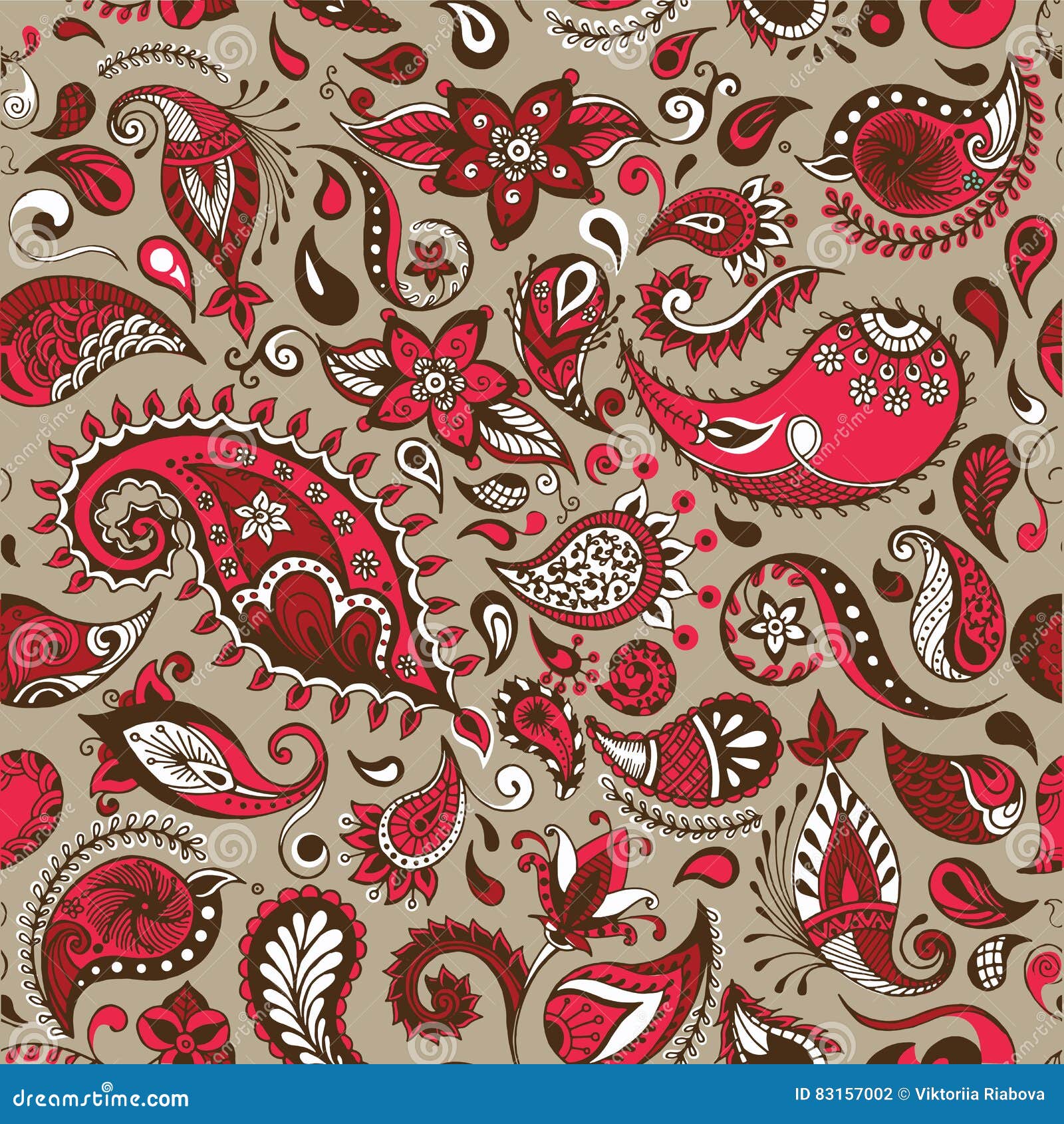 Vector Vivid Flower Pattern. Seamless Botanic Texture, Detailed ...