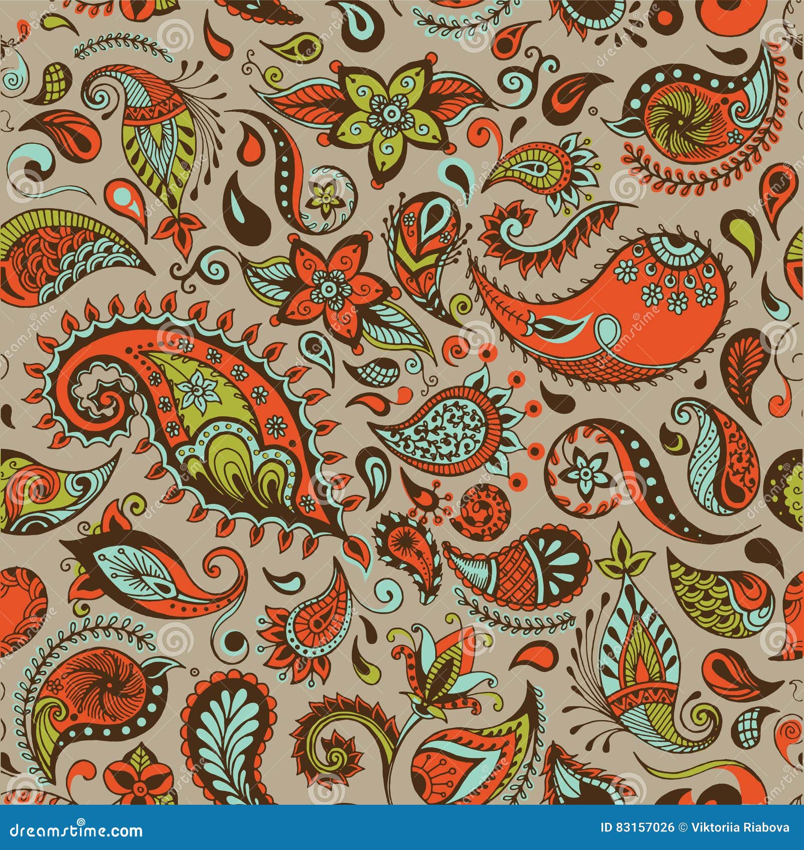 Vector Vivid Flower Pattern. Seamless Botanic Texture, Detailed ...