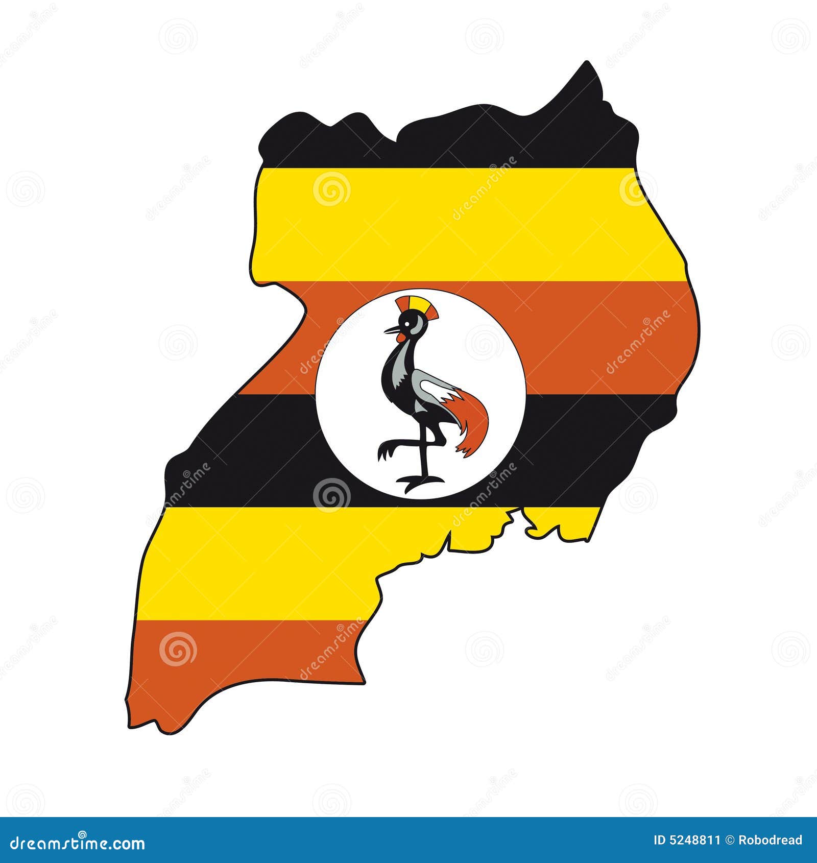 Vector Vlag Oeganda vector illustratie. Illustration of reis - 5248811