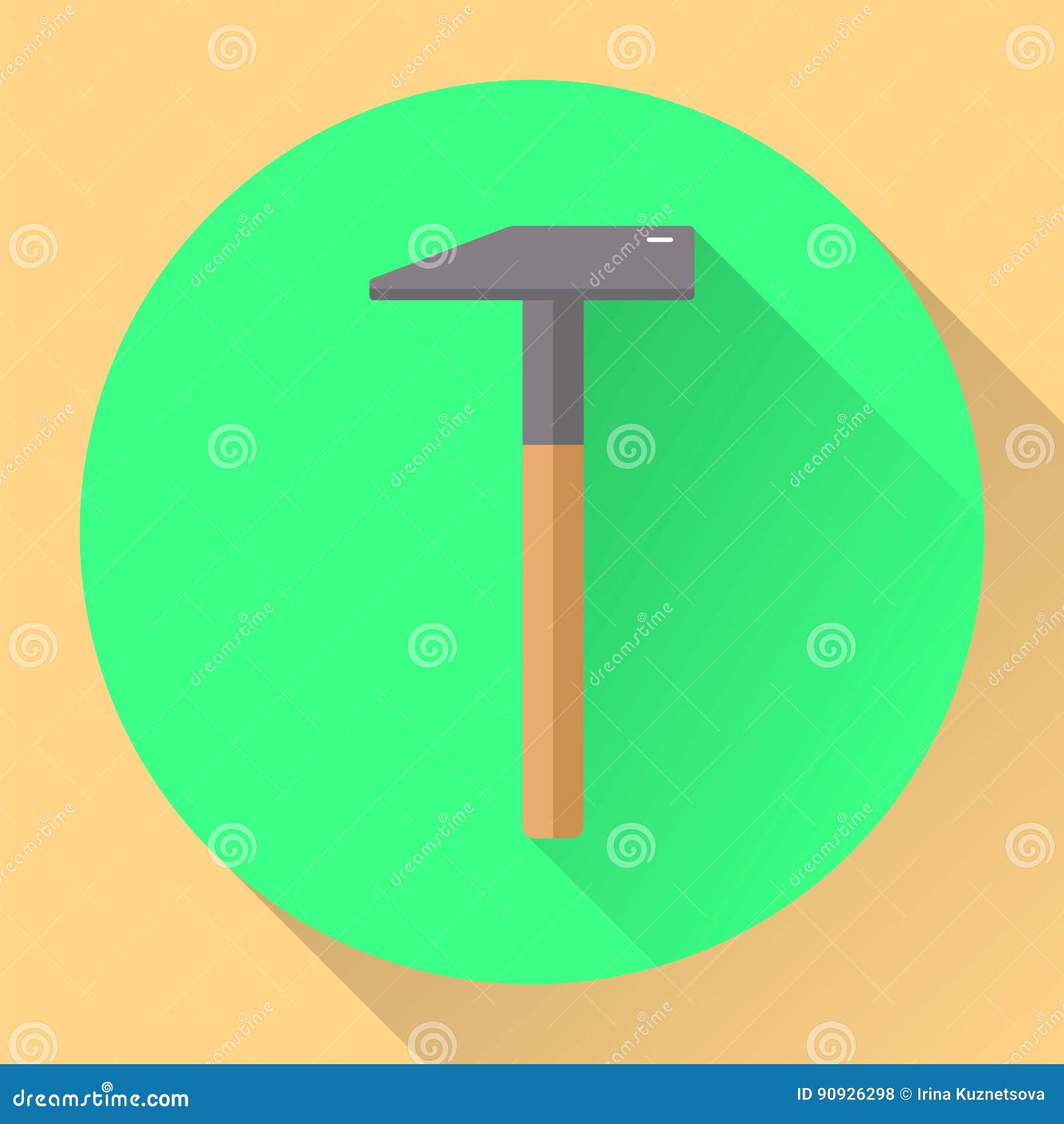 Vector Vlak Pictogram, Hamer Vector Illustratie - Illustration of ...