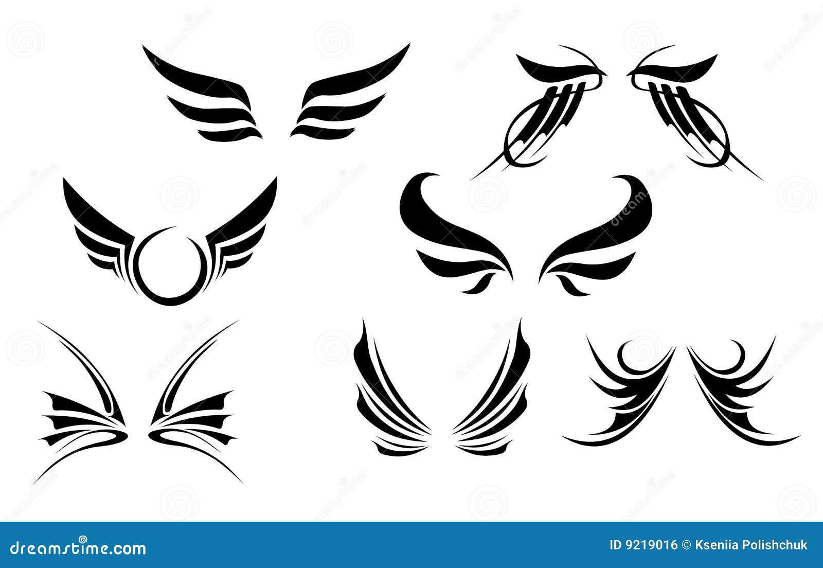 Vector vleugels vector illustratie. Illustration of banier - 9219016