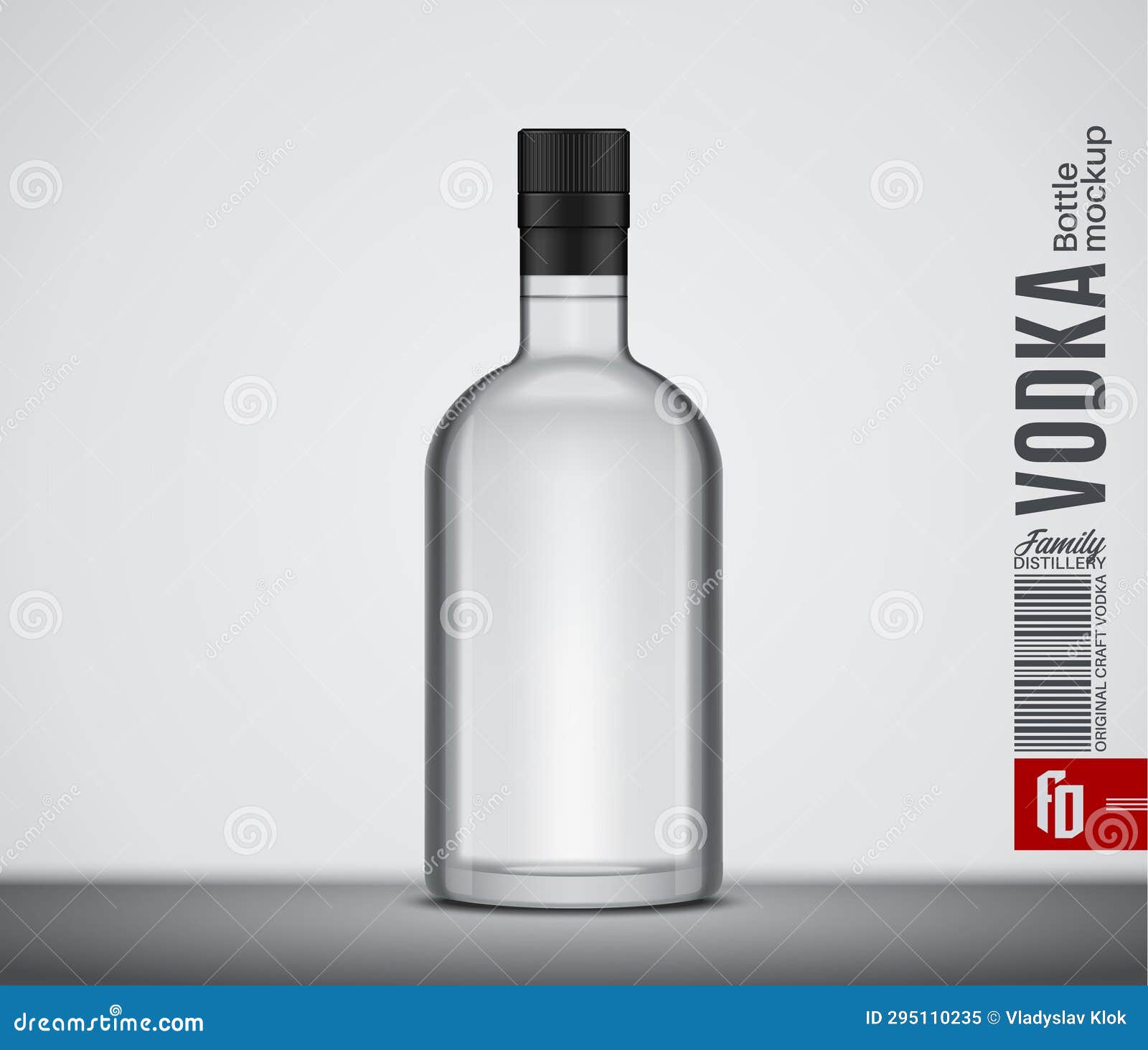Vector vodka glass bottle stock illustration. Illustration of booze ...