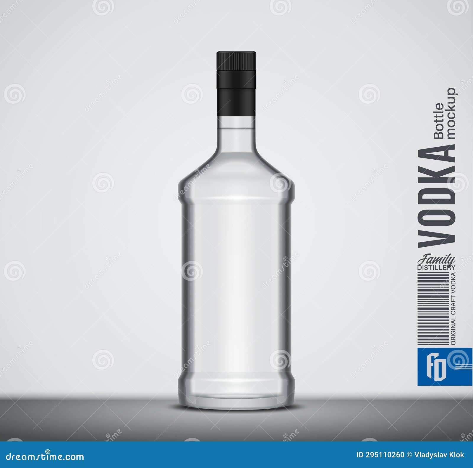 Vector vodka glass bottle stock vector. Illustration of transparent ...