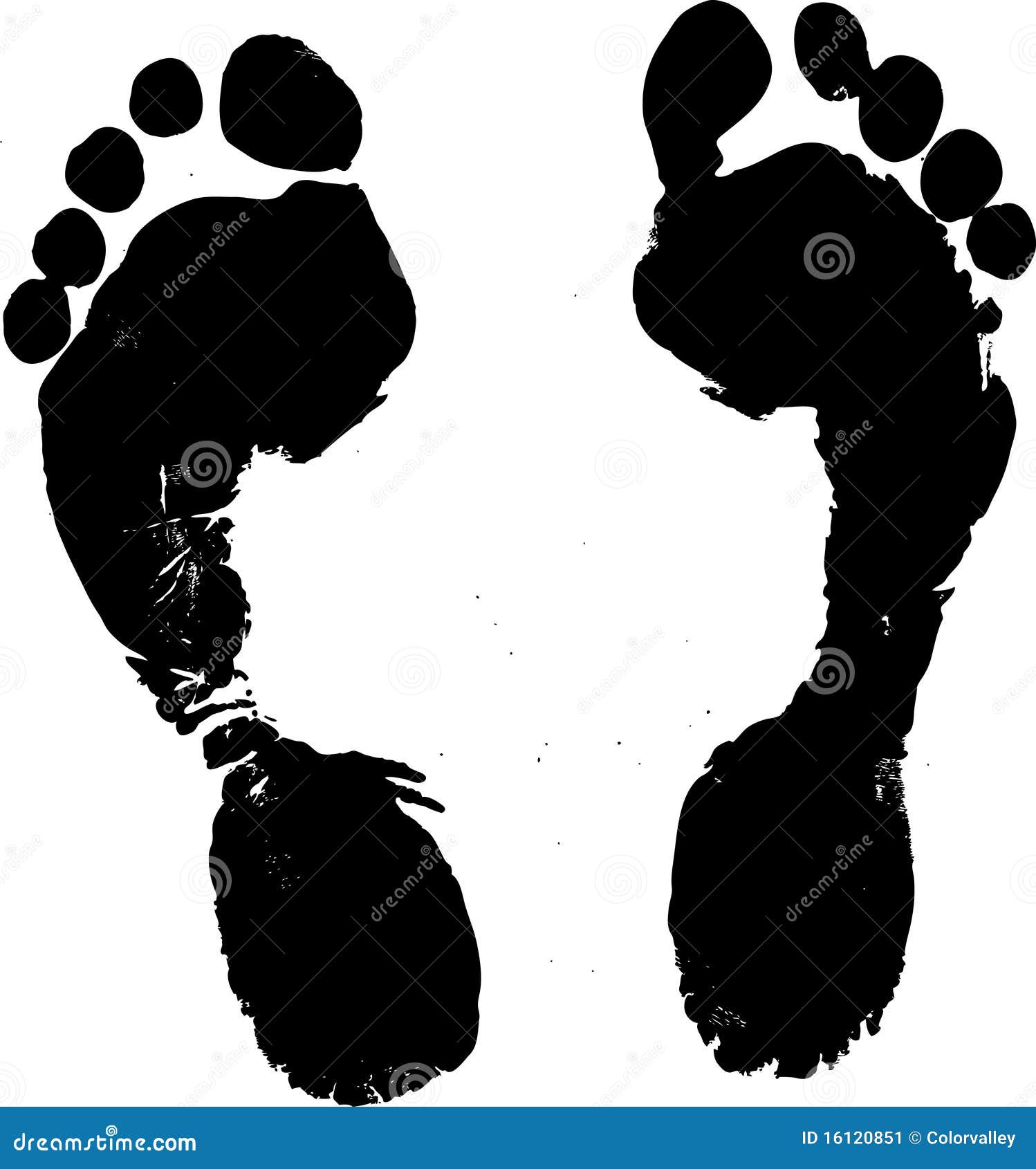 Vector voetafdruk vector illustratie. Illustration of identiteit - 16120851