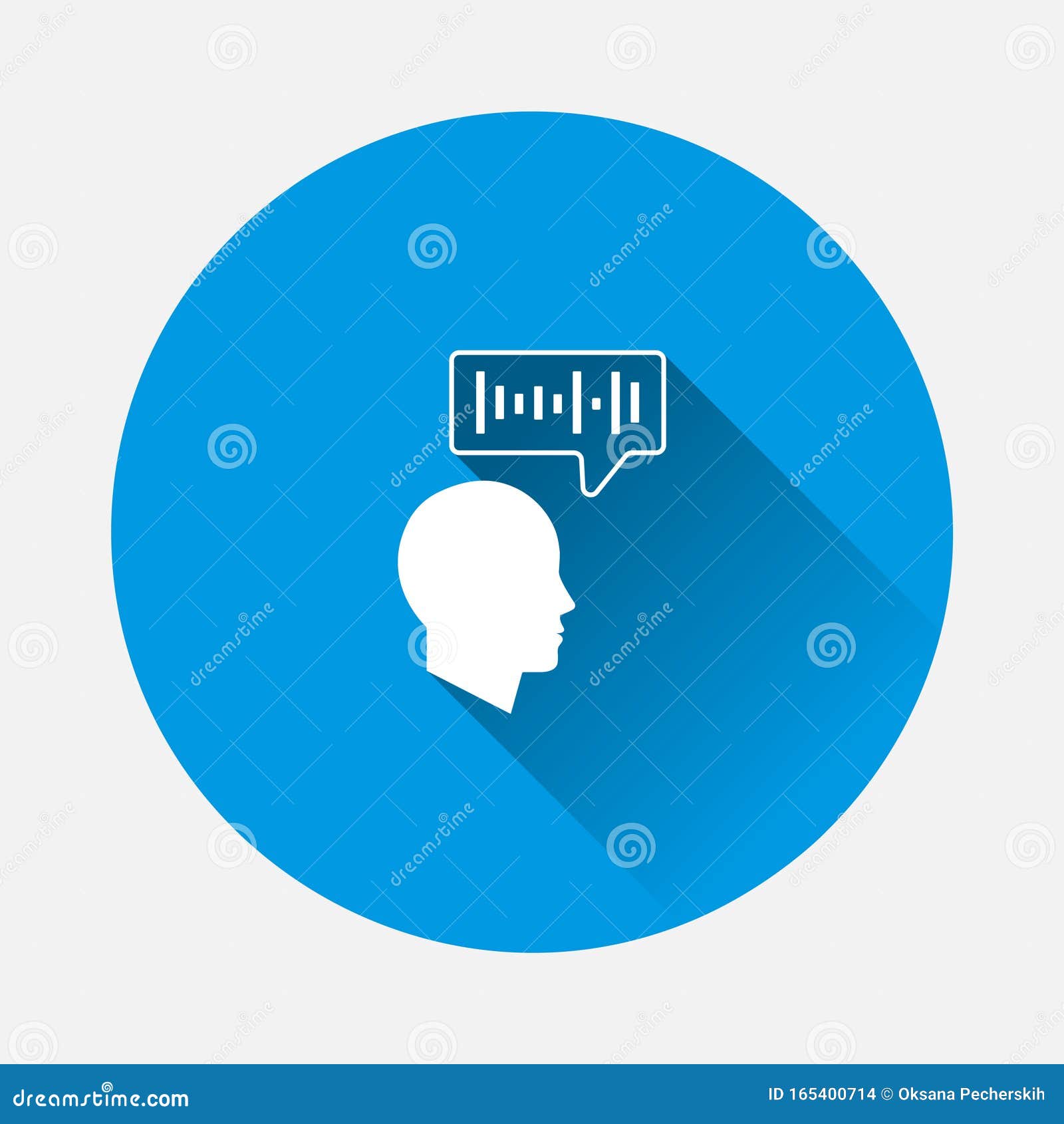 Vector Voice Recognition Icon. User Illustration and Voice Message Icon ...